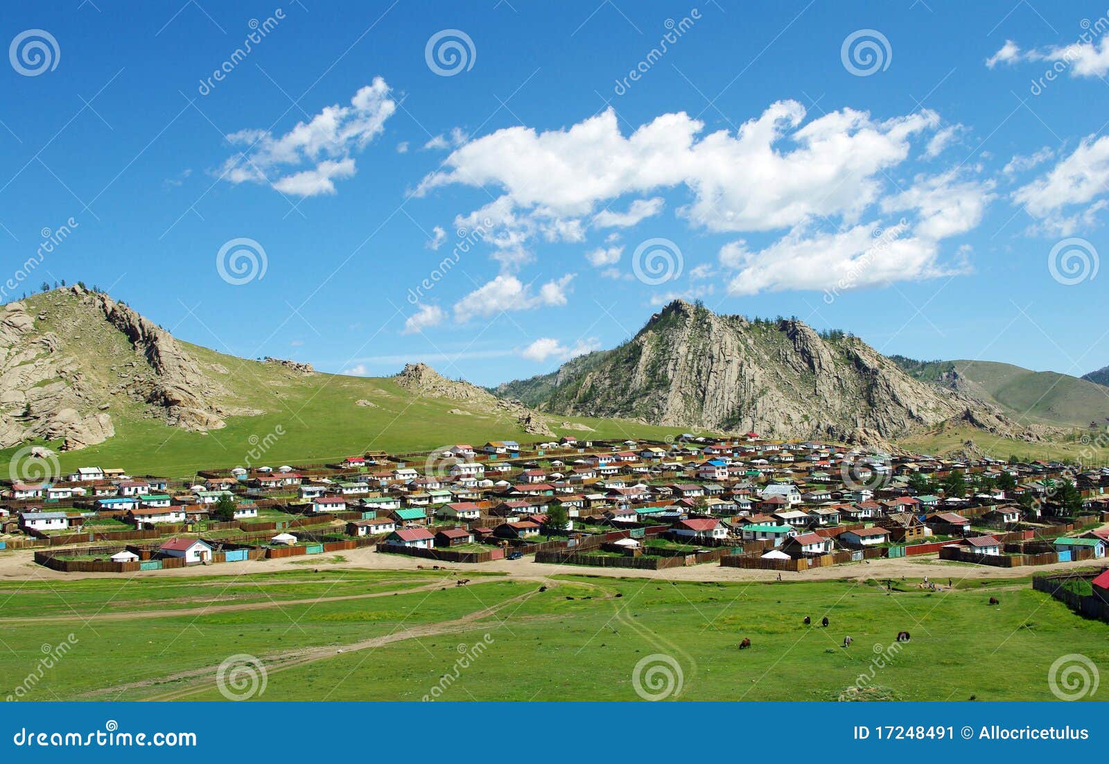 Tsetserleg Town in Mongolia Stock Image - Image of cloud, building ...
