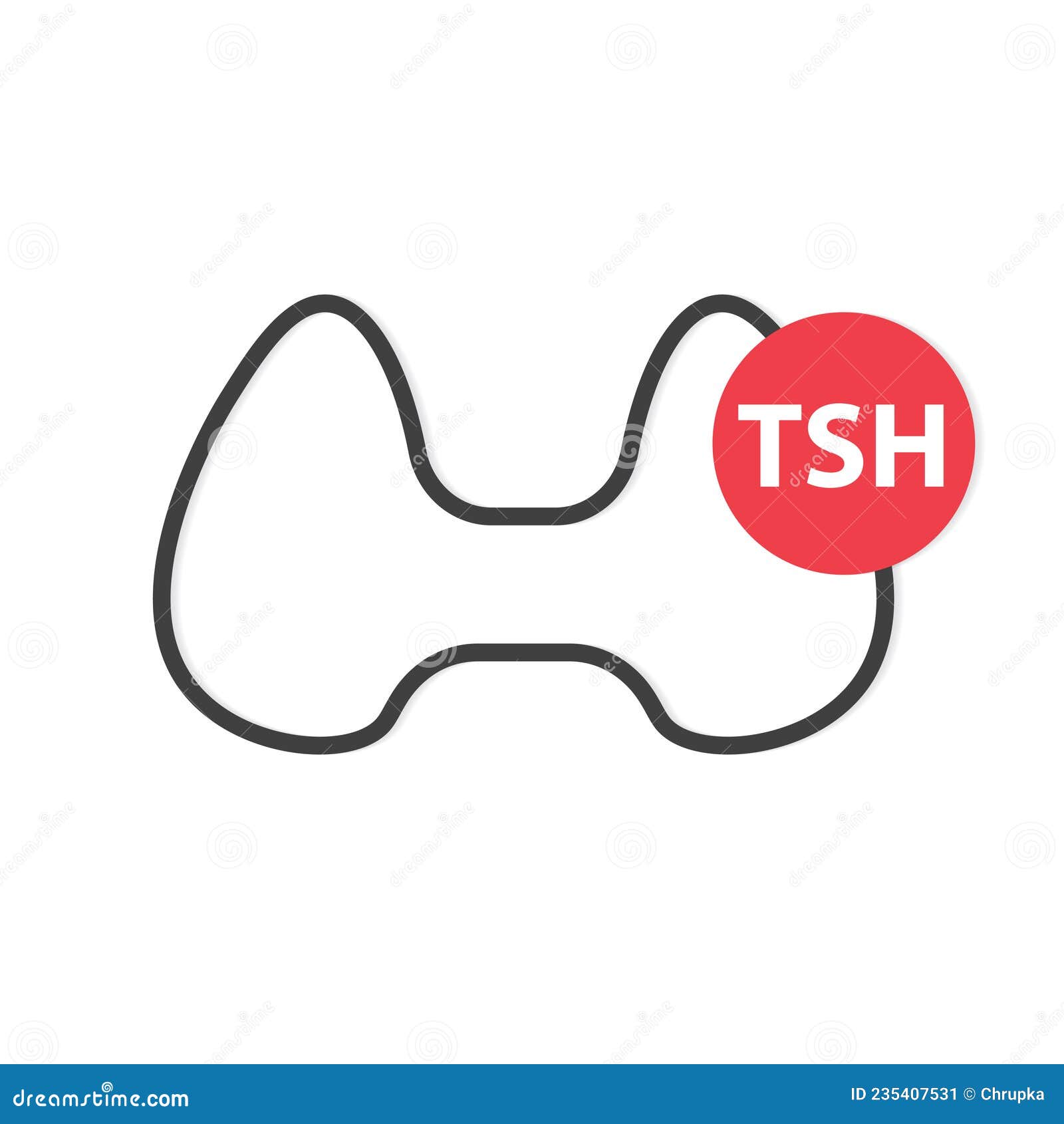 TSH Thyroid-stimulating Hormone and Thyroid Icon Stock Vector ...
