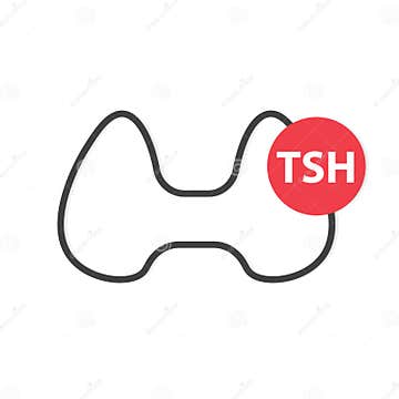 TSH Thyroid-stimulating Hormone and Thyroid Icon Stock Vector ...