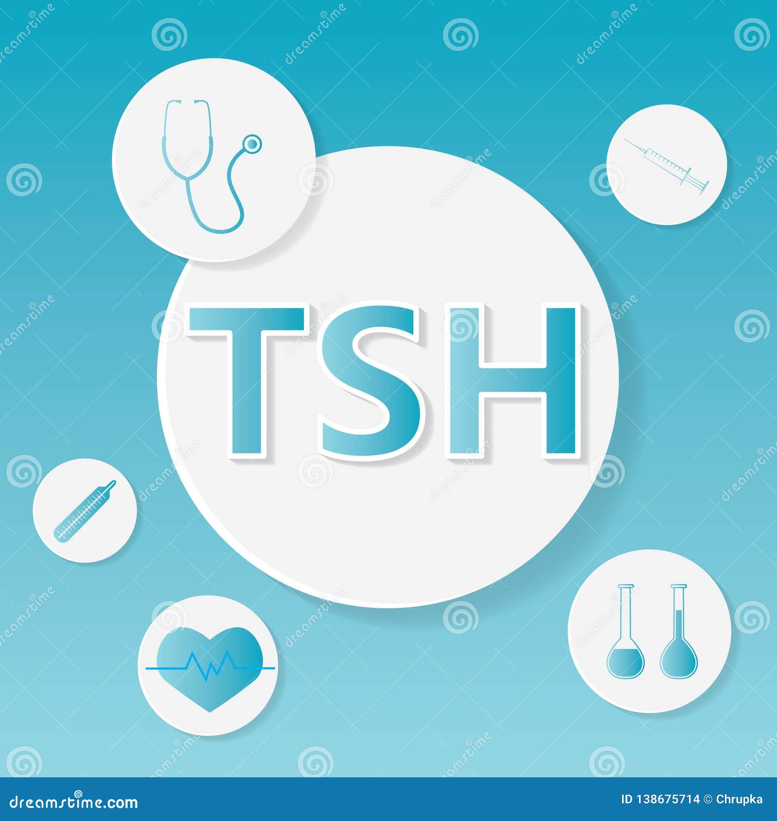 TSH Thyroid-stimulating Hormone Medical Concept Stock Vector ...