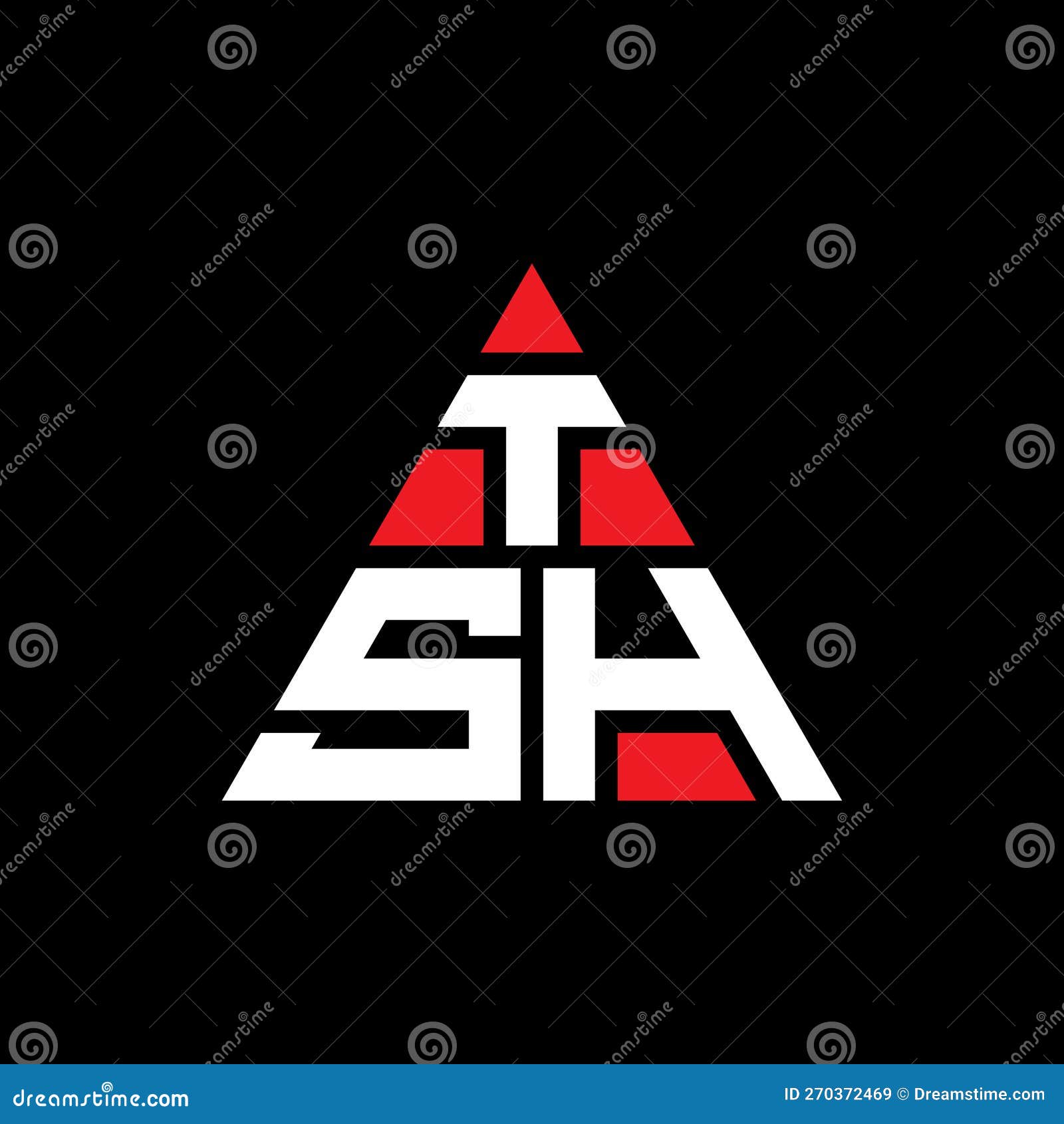 TSH Triangle Letter Logo Design with Triangle Shape. TSH Triangle Logo ...
