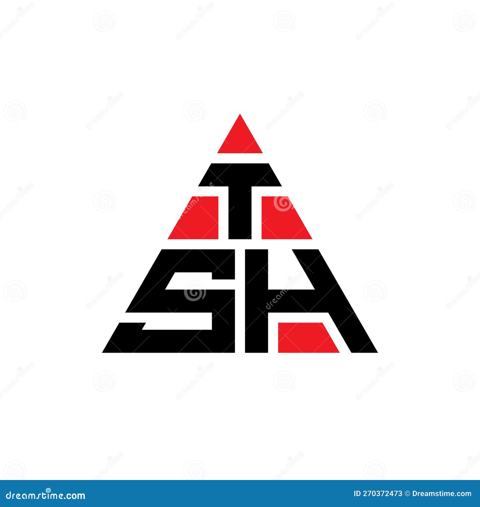 TSH Triangle Letter Logo Design with Triangle Shape. TSH Triangle Logo ...
