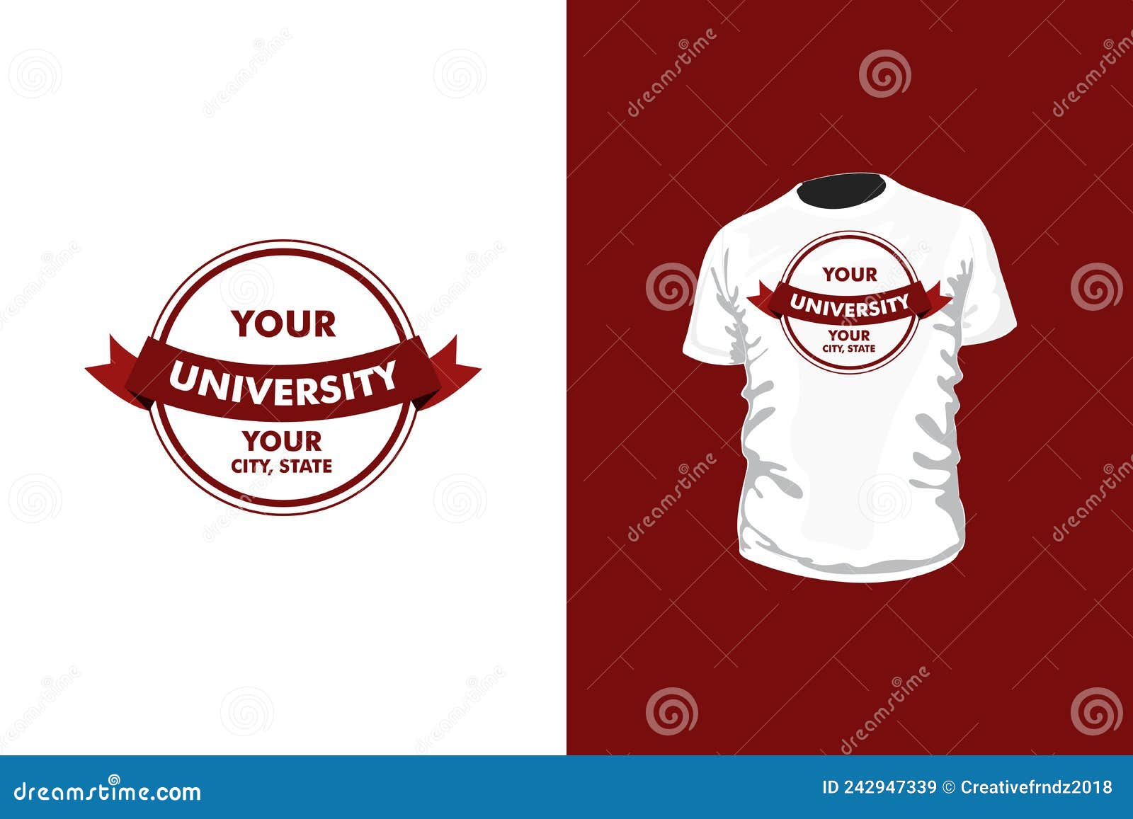 College University T-shirt Design Stock Vector - Illustration of retro ...