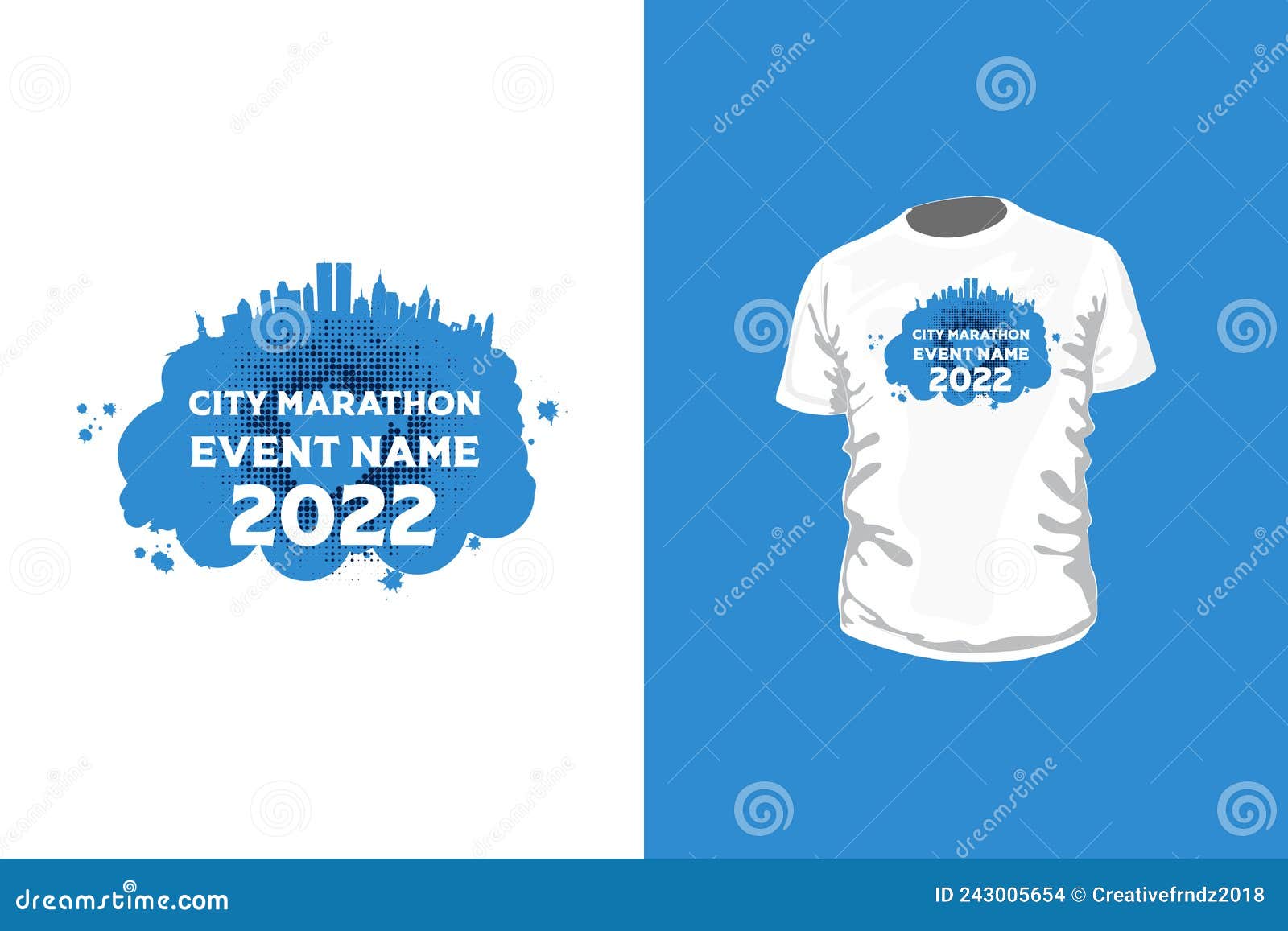 City Marathon T-shirt Design Stock Vector - Illustration of cloth ...
