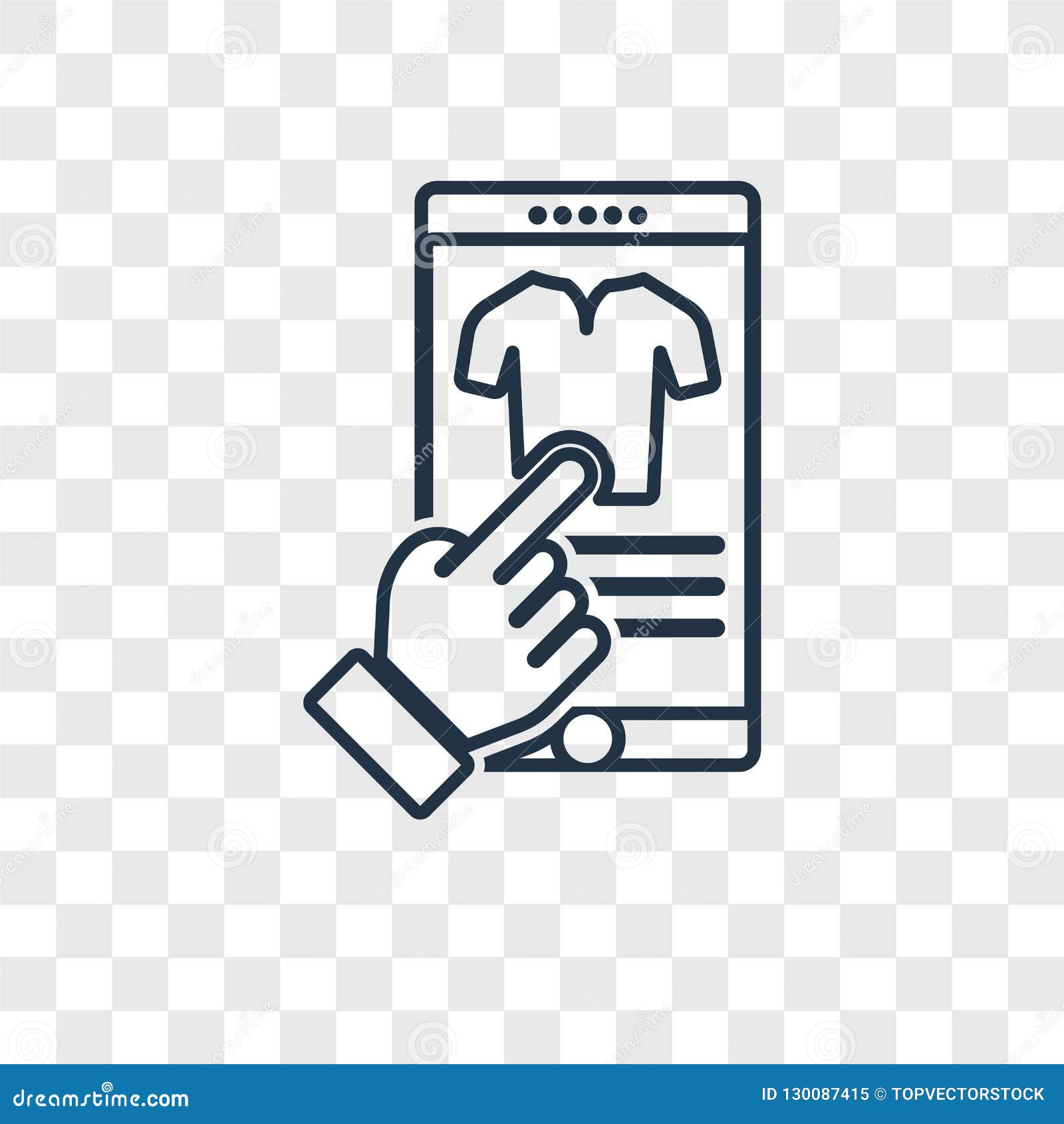 Tshirt Concept Vector Linear Icon Isolated on Transparent Background ...