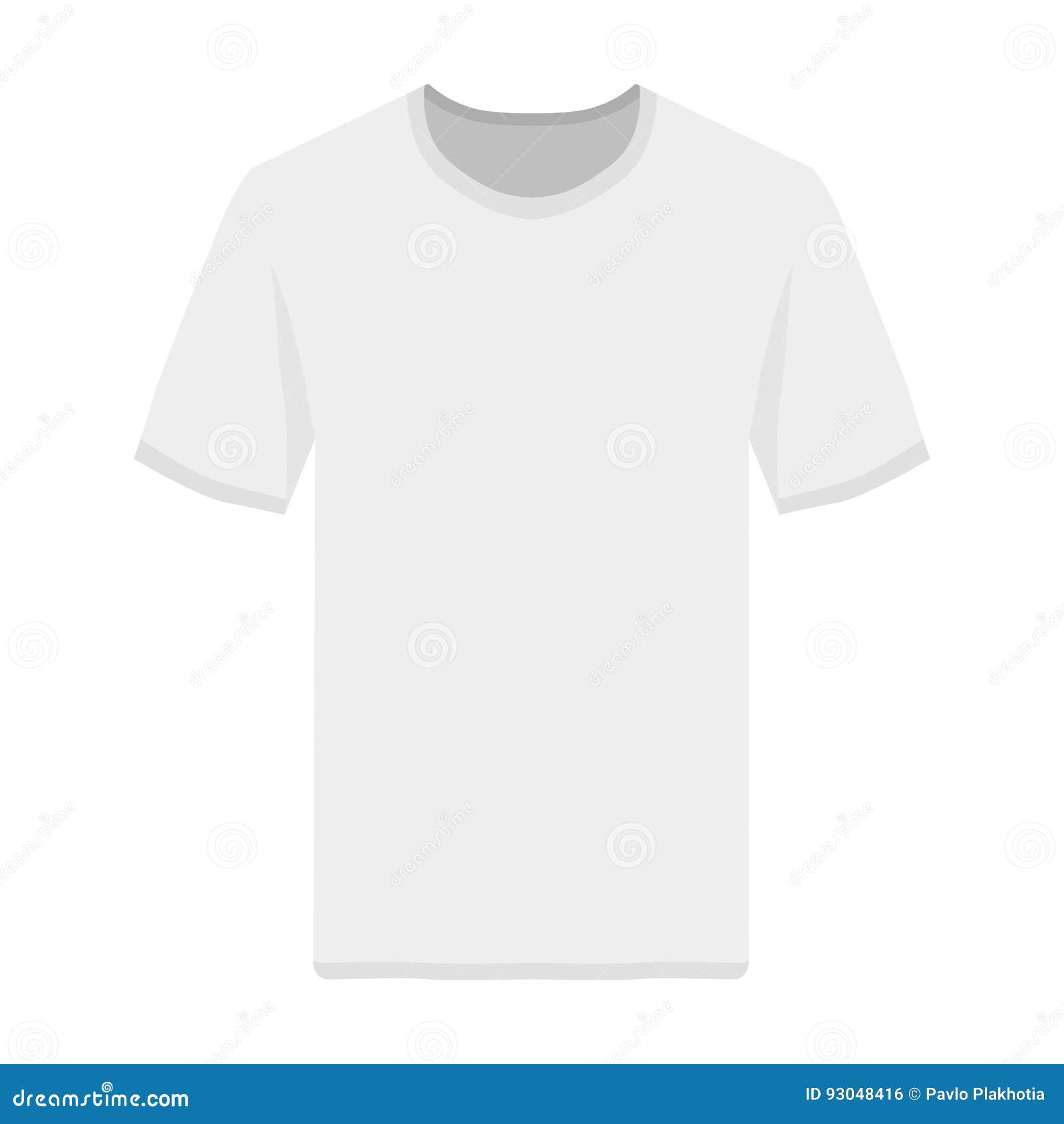 Tshirt front view template stock vector. Illustration of apparel - 93048416