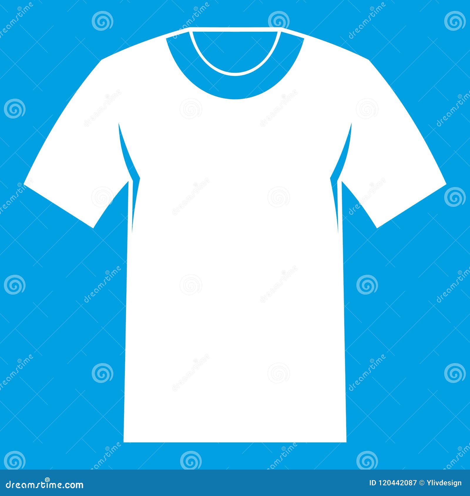 Tshirt icon white stock vector. Illustration of sport - 120442087