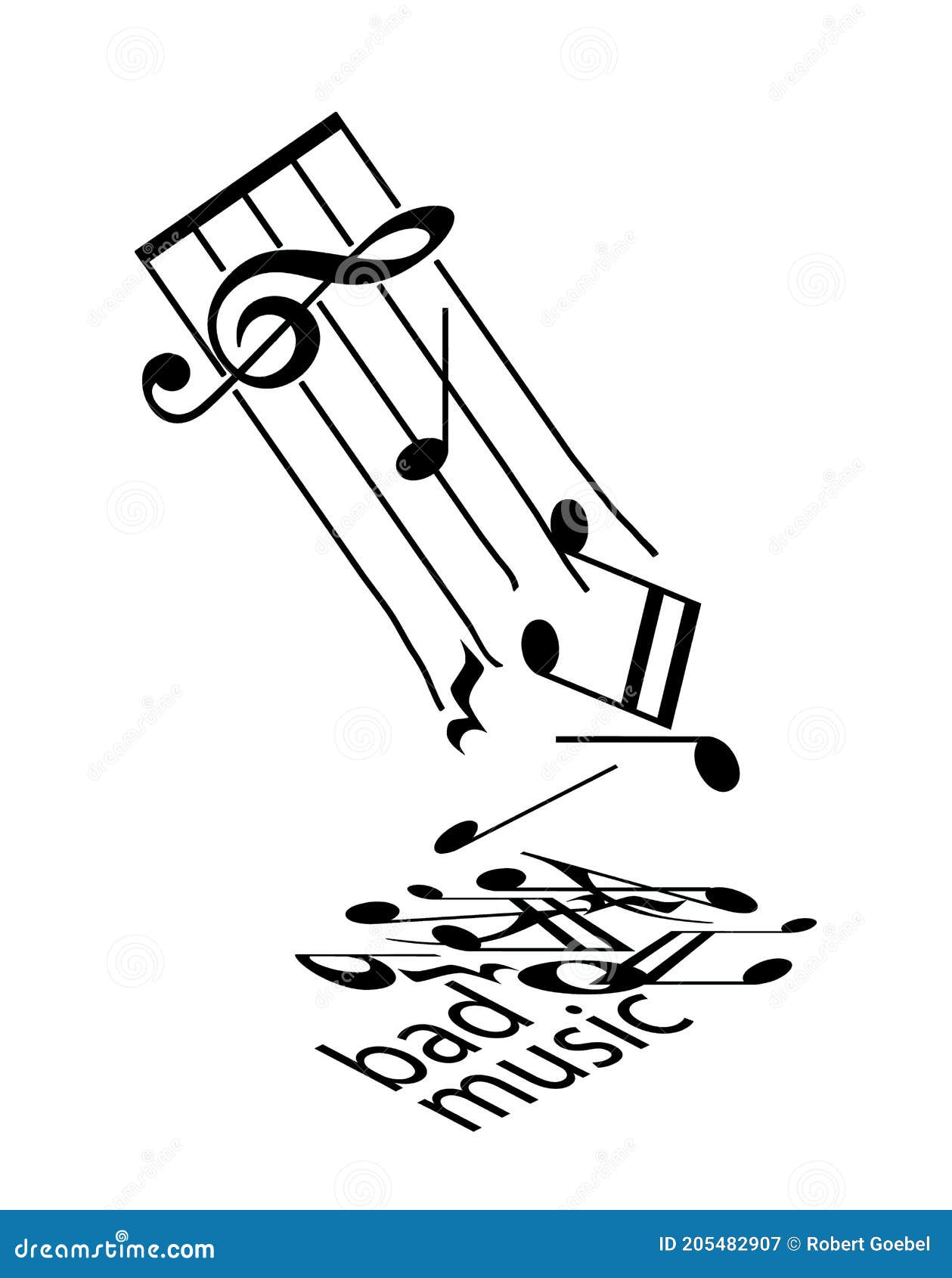 Music Note Fall From A Broken Staff Stock Image | CartoonDealer.com ...