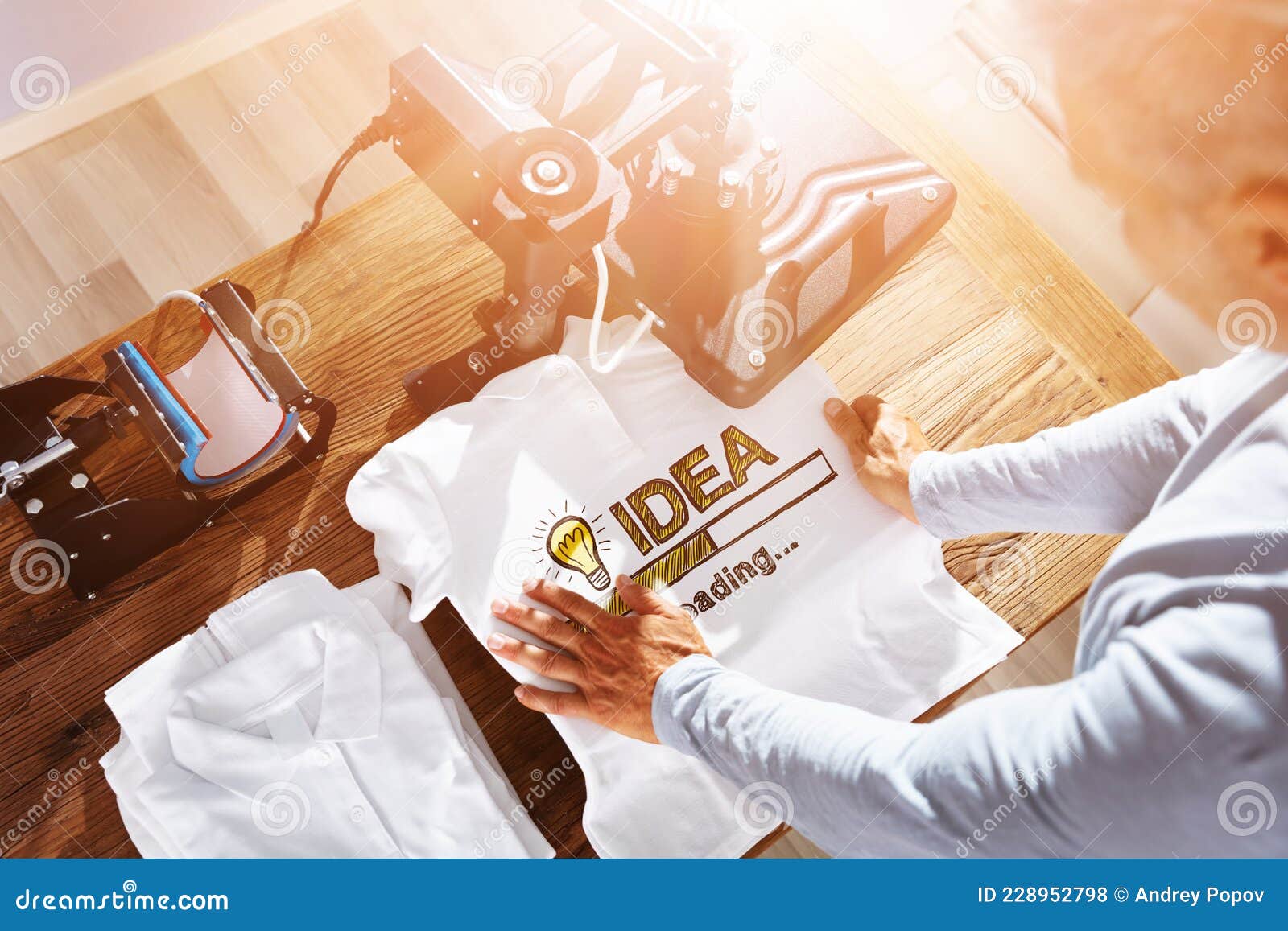 TShirt Print Using Heat Press Machine Stock Photo - Image of graphic ...