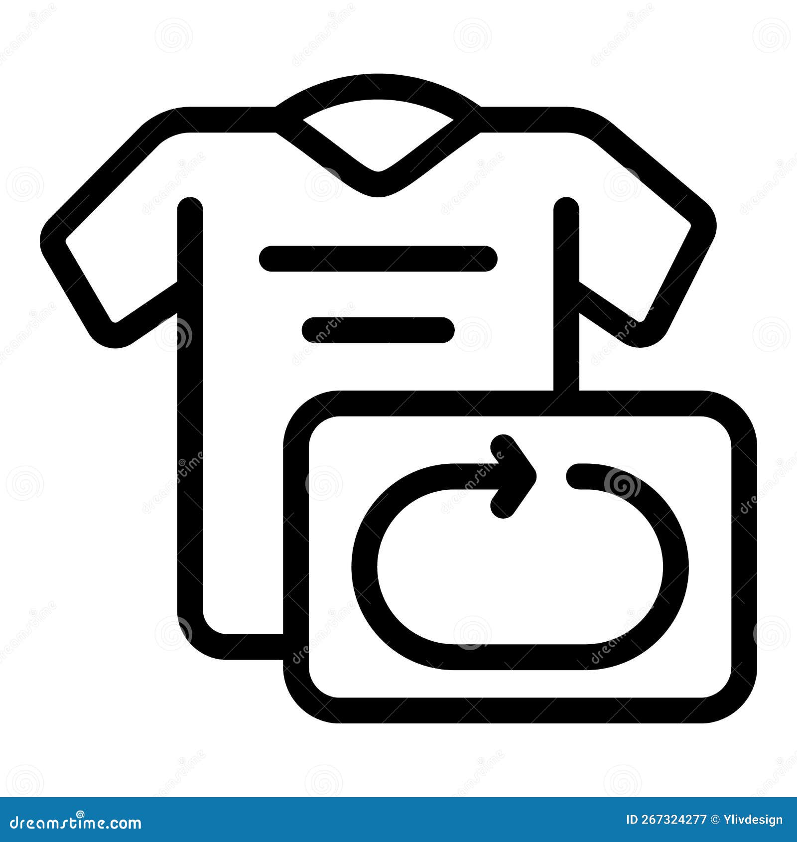 Tshirt Return Icon Outline Vector. Delivery Box Stock Vector ...