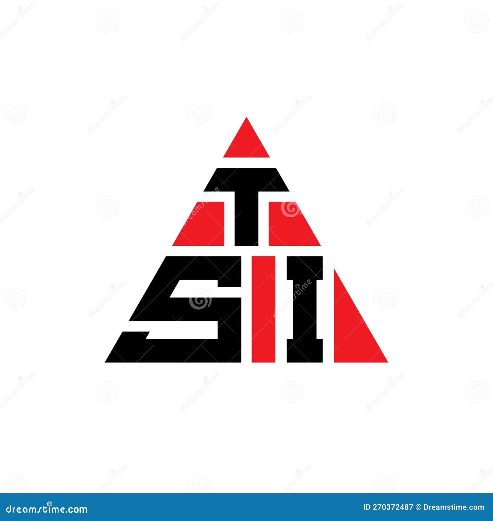 TSI Triangle Letter Logo Design with Triangle Shape. TSI Triangle Logo ...