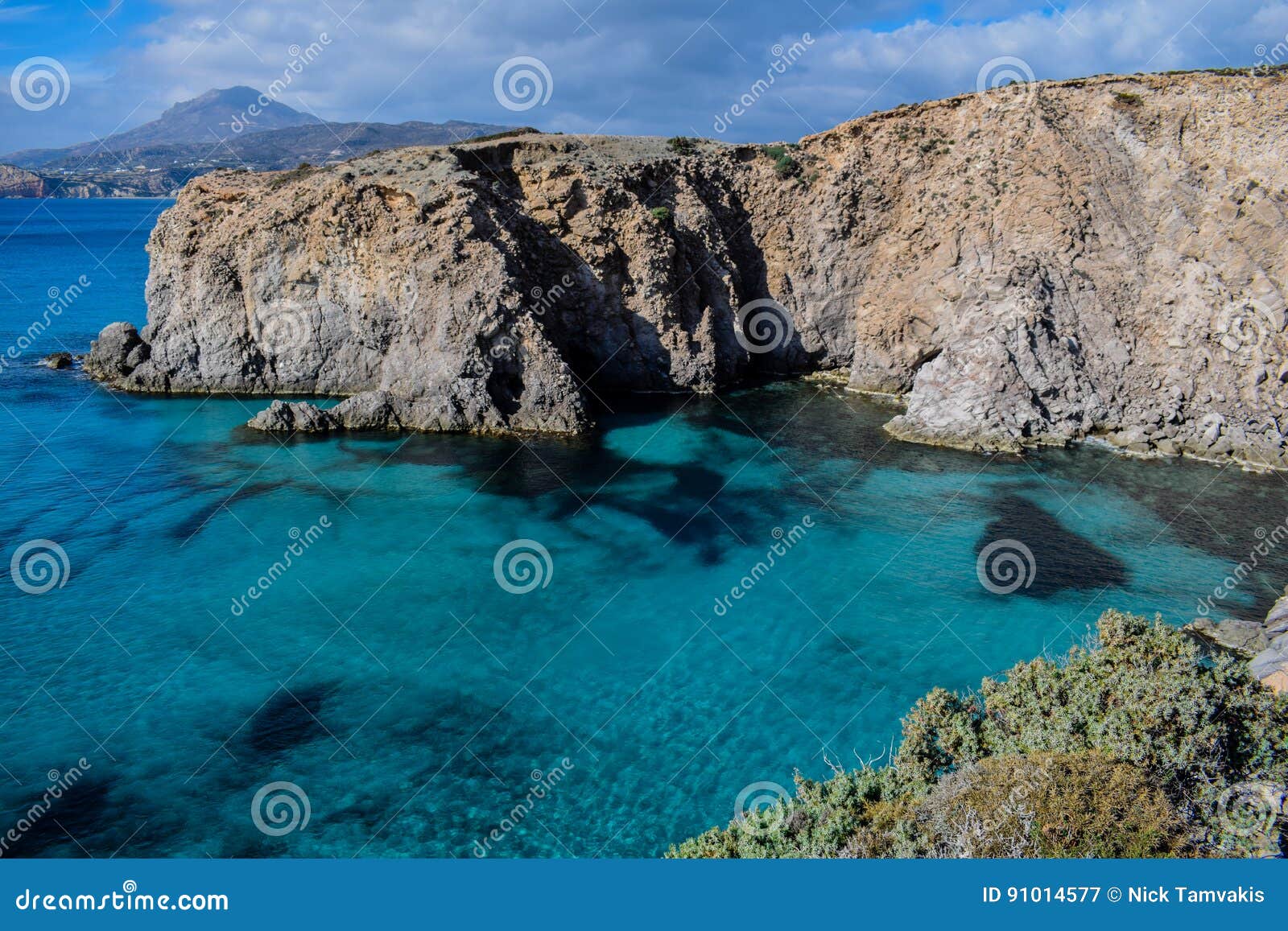 Tsigrado beach stock image. Image of mediterranean, natural - 91014577