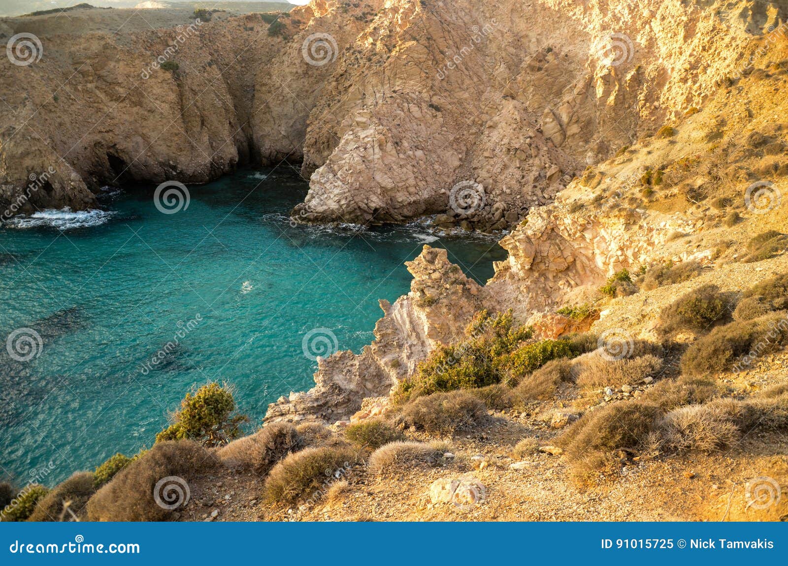 Tsigrado beach stock image. Image of milos, cave, greek - 91015725