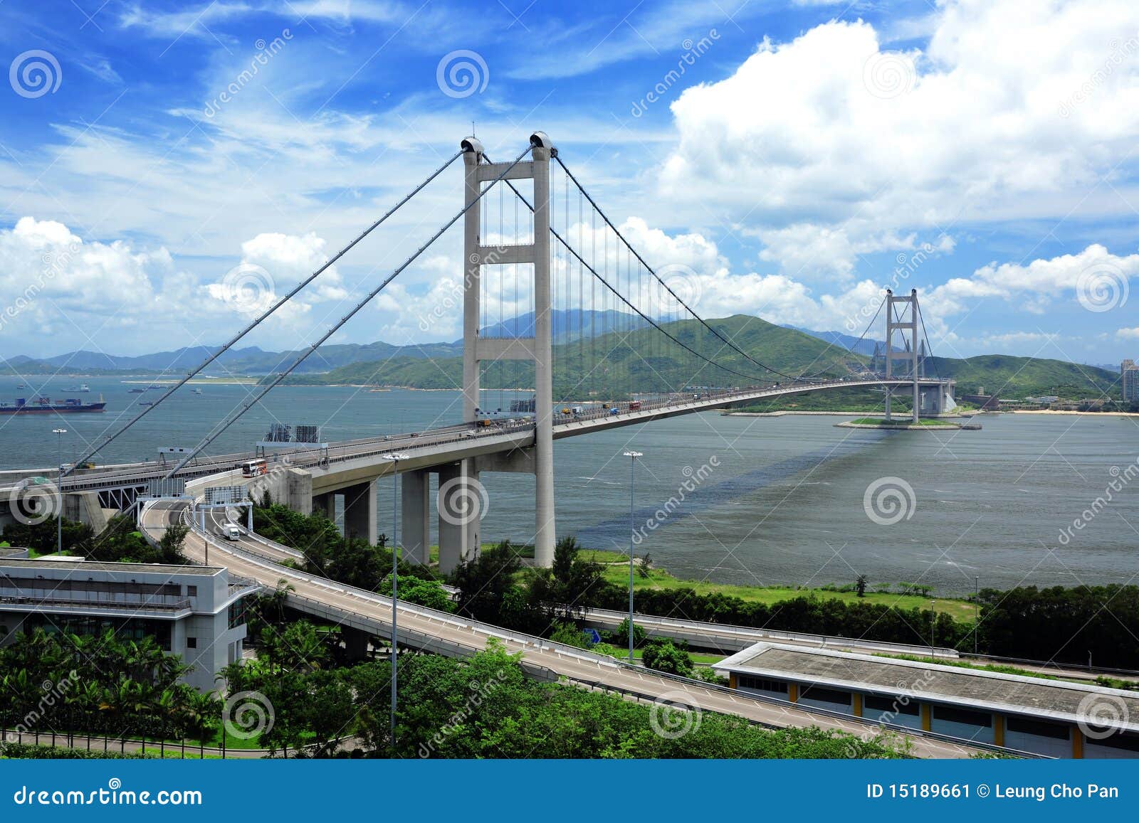 Tsing Ma Bridge stock image. Image of curves, hongkong - 15189661