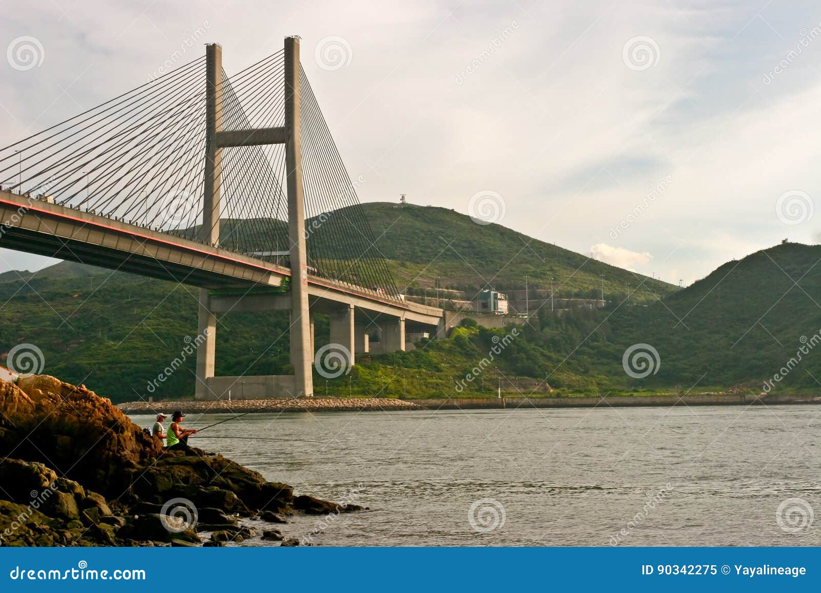 Tsing Ma Bridge stock image. Image of kong, hongkong - 90342275