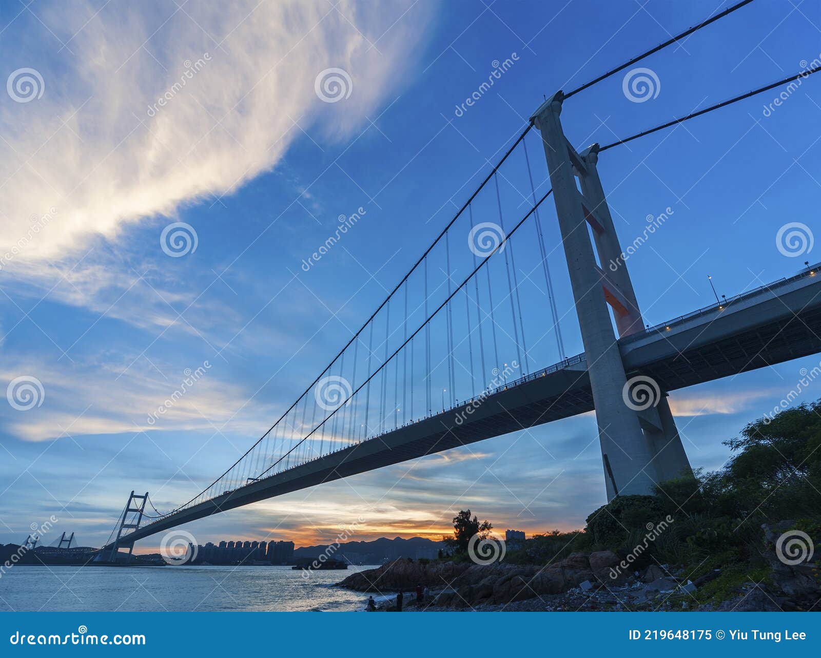 Tsing Ma Bridge in Hong Kong Stock Image - Image of landmark, landscape ...