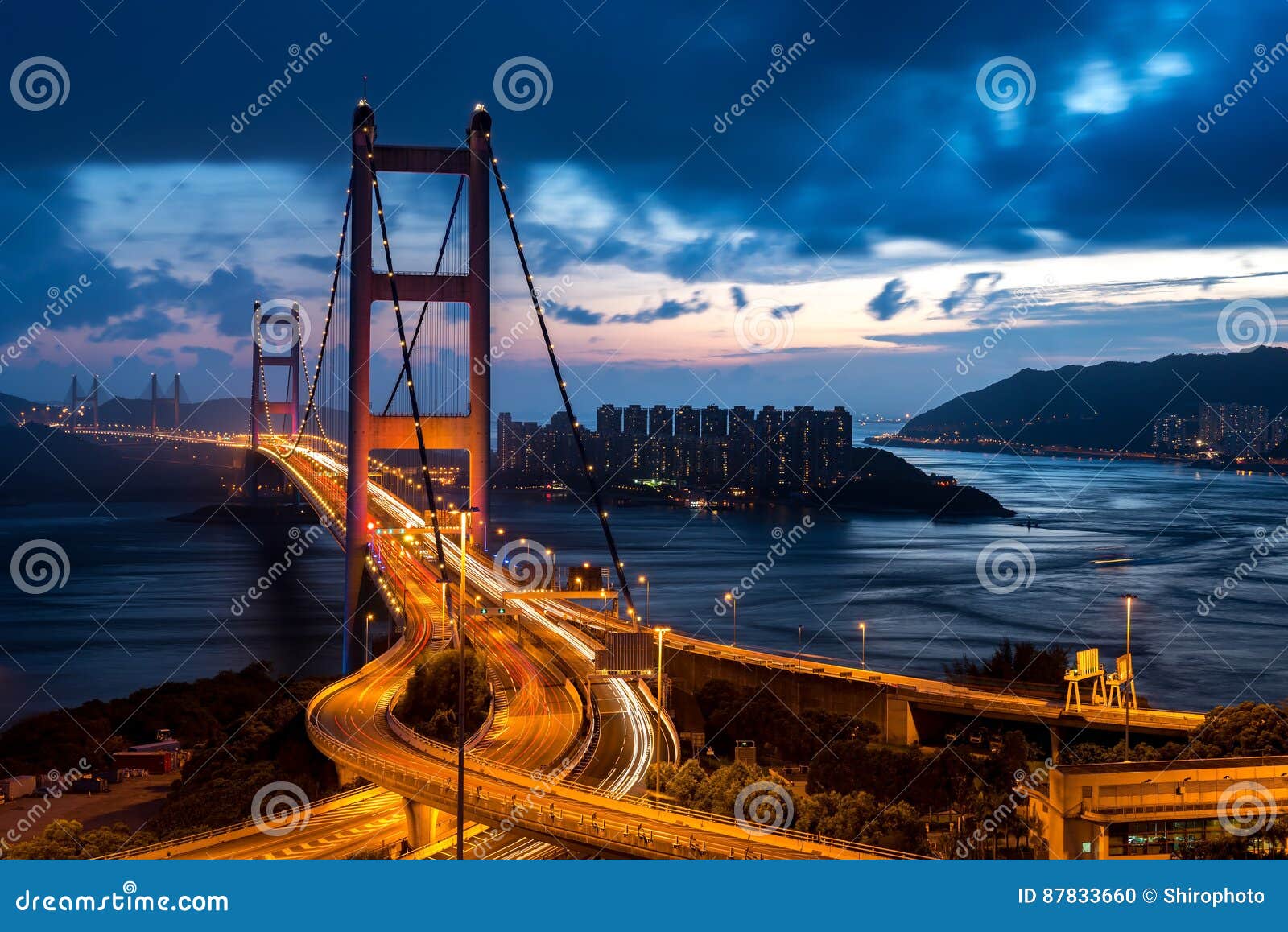 Tsing Ma Bridge in Hong Kong Stock Photo - Image of outdoor, transport ...