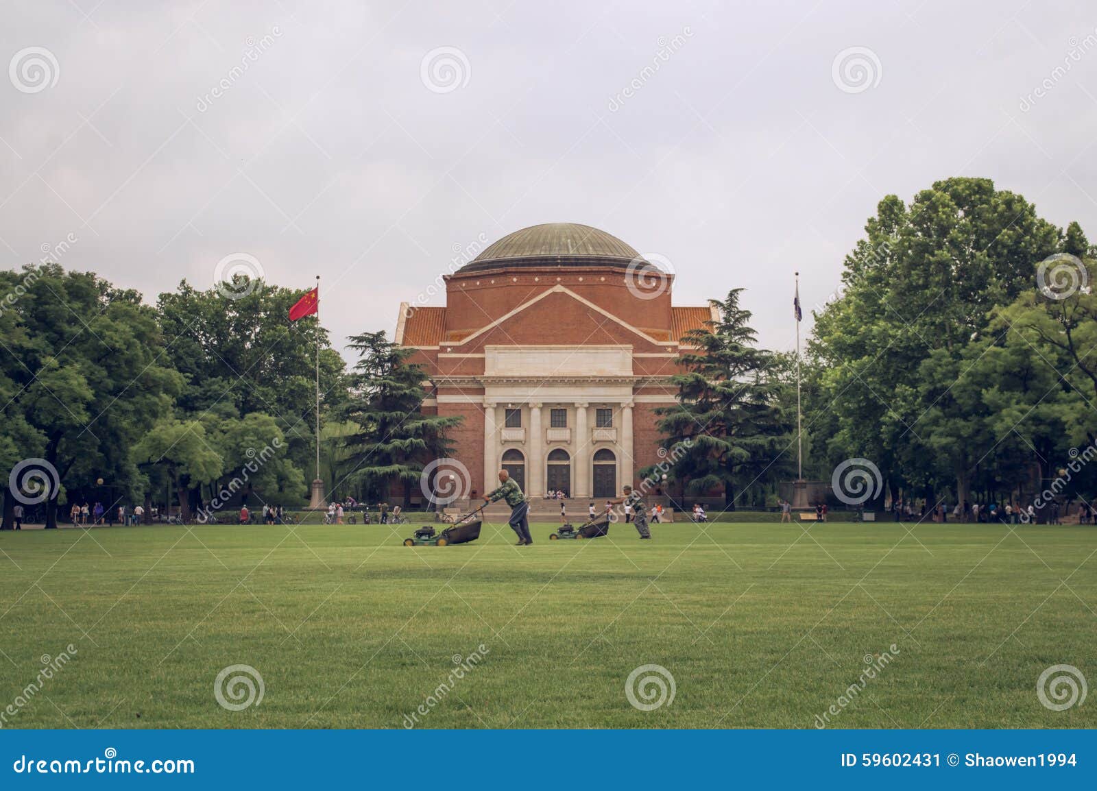 Tsinghua University in Spring 2 Editorial Photo - Image of grass ...