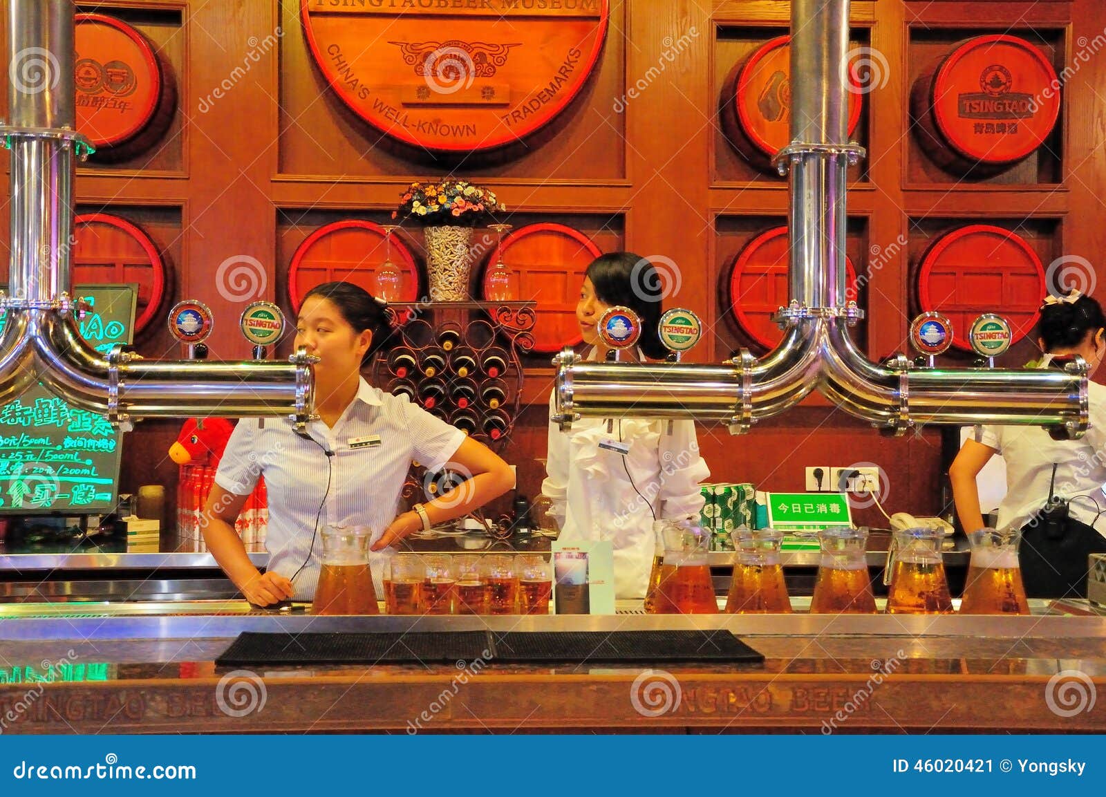 Tsingtao Brewery factory editorial photo. Image of waitress - 46020421