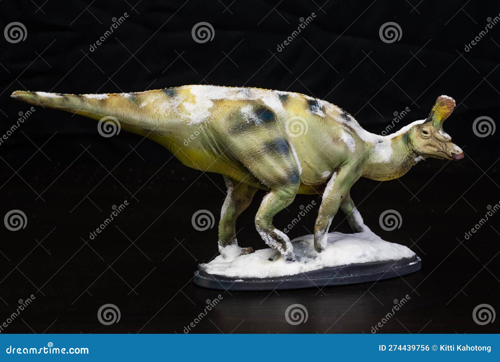 The Tsintaosaurus Dinosaur in the Dark Stock Photo - Image of ...
