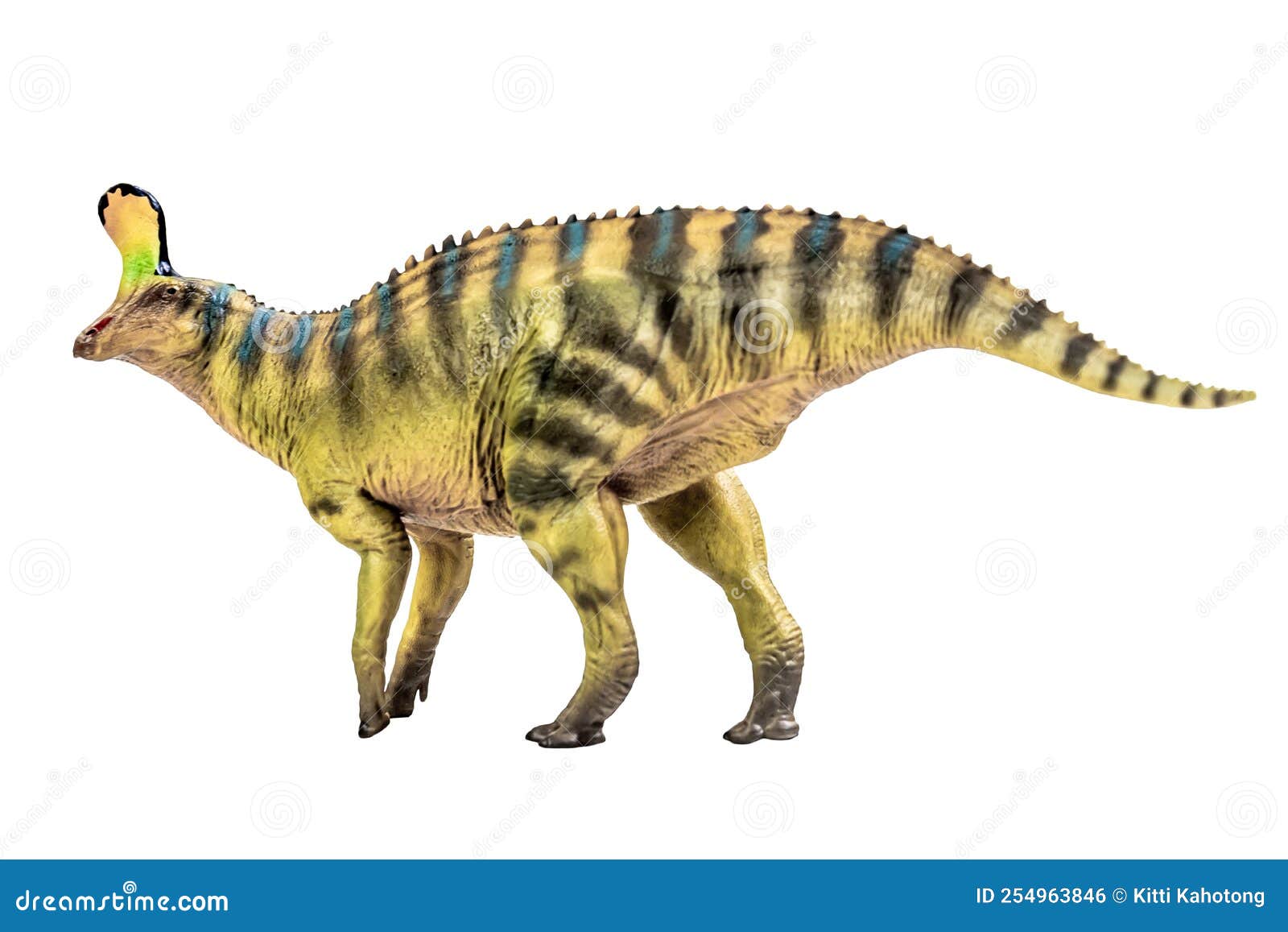 The Tsintaosaurus Dinosaur In The Dark Stock Photography ...