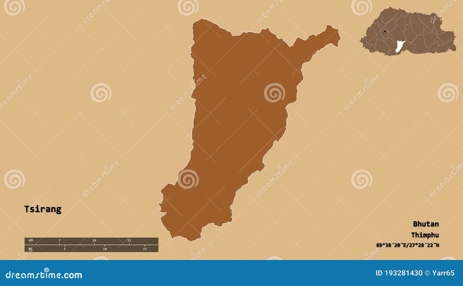 Tsirang, District of Bhutan, Zoomed. Pattern Stock Illustration ...
