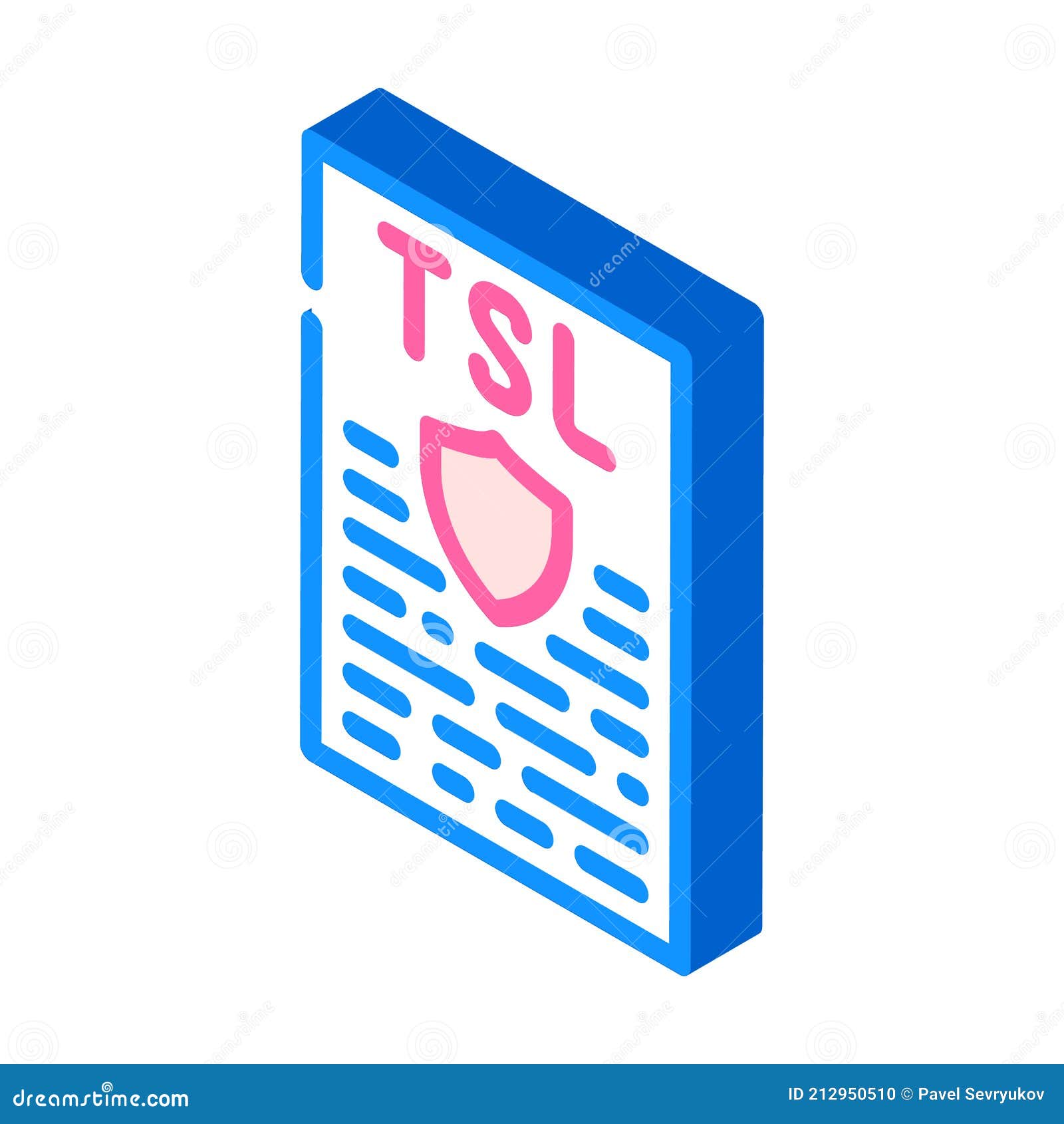 Tsl Protocol Isometric Icon Vector Illustration Sign Stock Vector ...