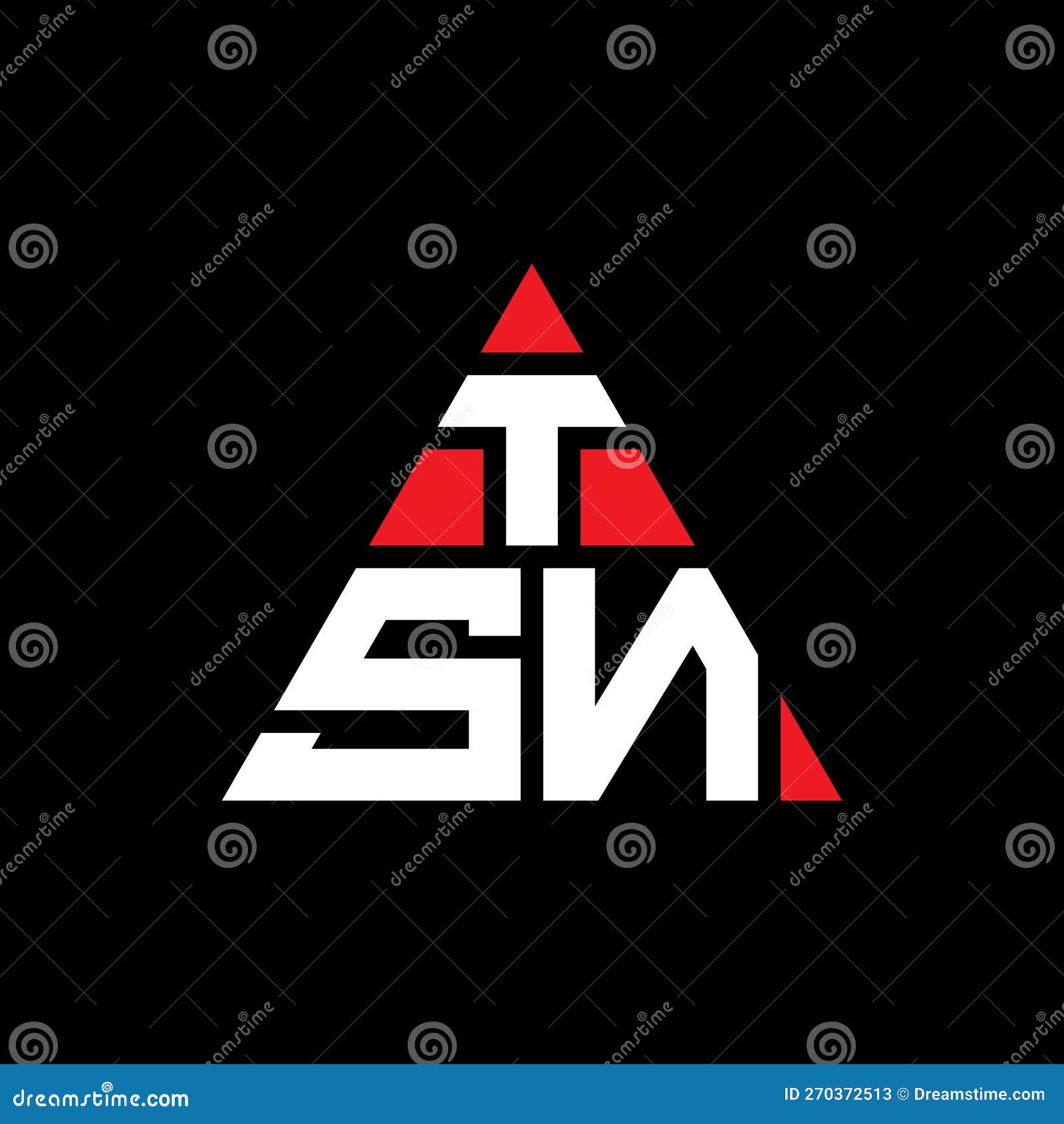 TSN Triangle Letter Logo Design with Triangle Shape. TSN Triangle Logo ...