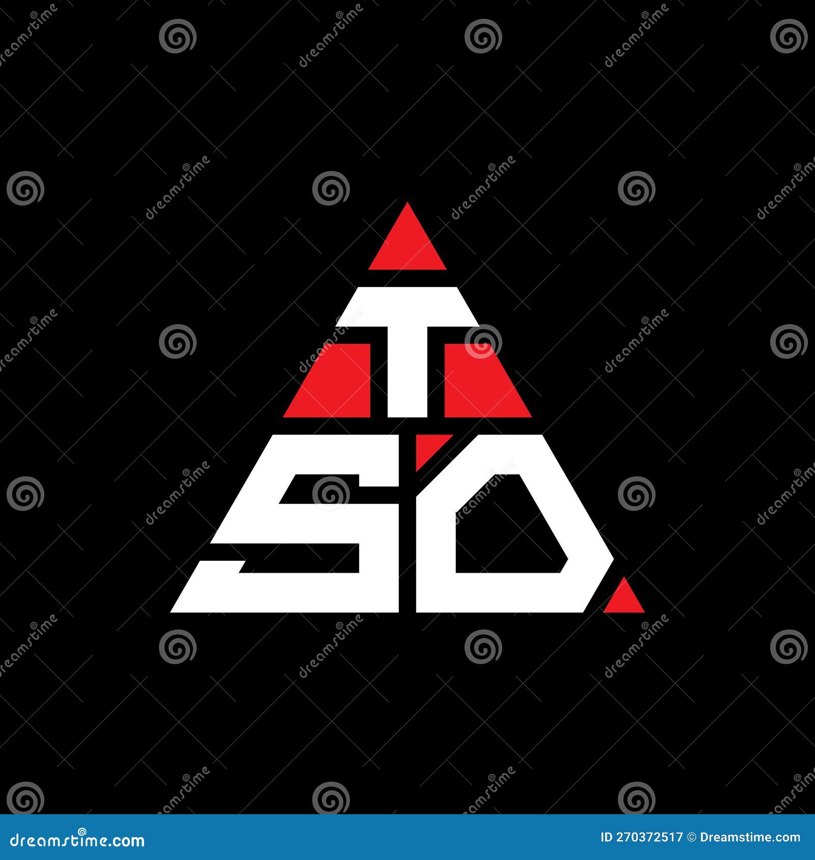 TSO Triangle Letter Logo Design with Triangle Shape. TSO Triangle Logo ...