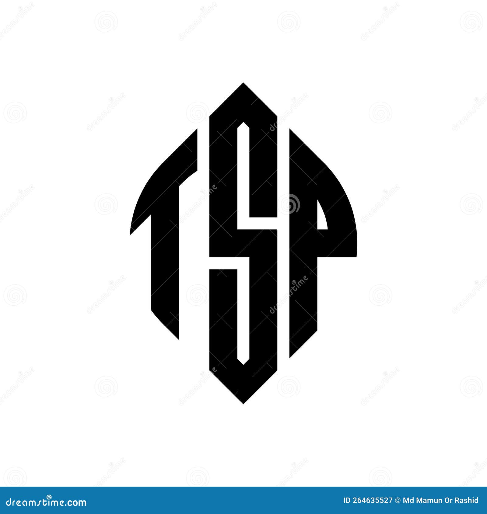 TSP Circle Letter Logo Design with Circle and Ellipse Shape. TSP ...