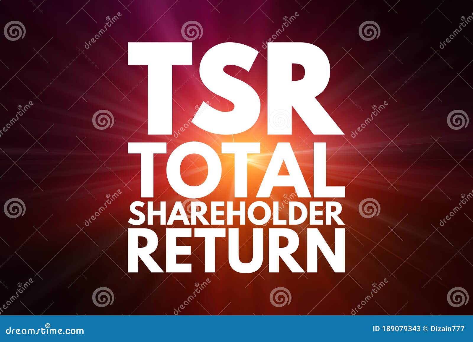 Tsr Total Shareholder Return Concept With Big Word Or Text And Team ...