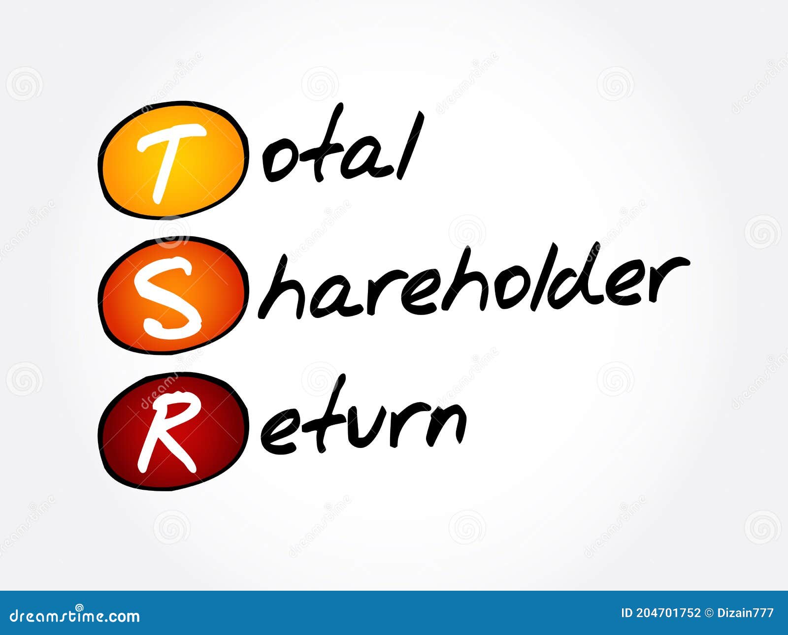 TSR, Total Shareholder Return. Concept With Keywords, Letters And Icons ...