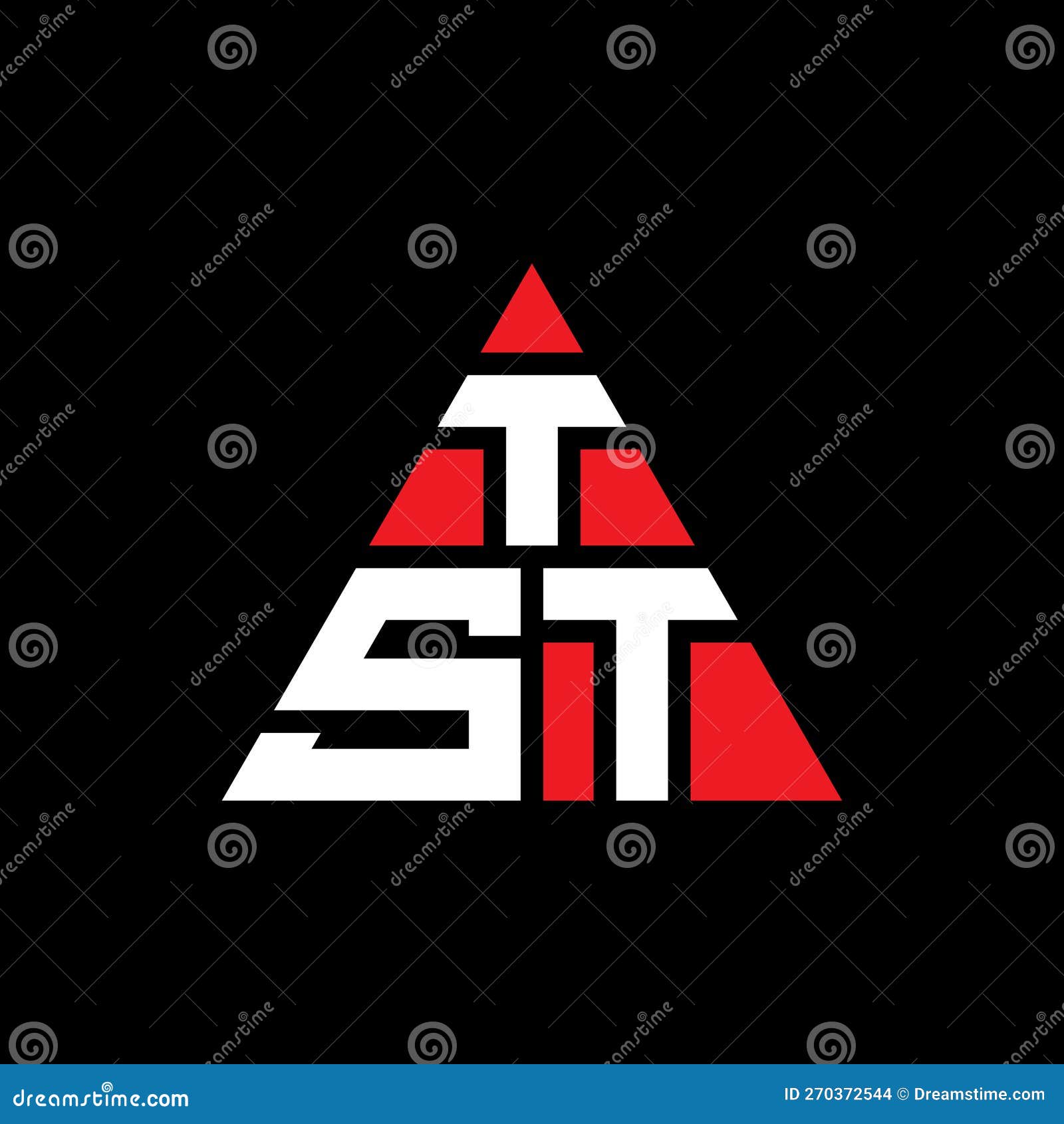 TST Triangle Letter Logo Design with Triangle Shape. TST Triangle Logo ...