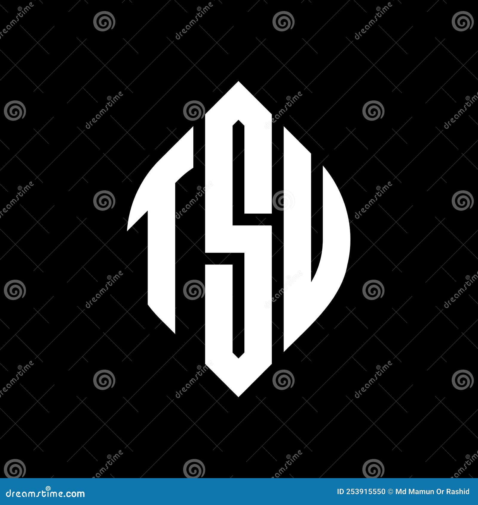 TSU Circle Letter Logo Design with Circle and Ellipse Shape. TSU ...