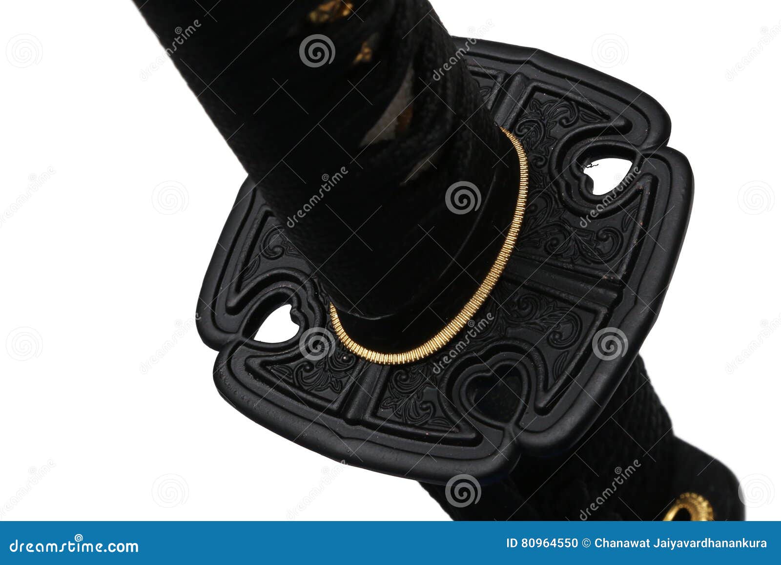 Tsuba : Hand Guard of Japanese Sword Stock Photo - Image of knife, edge ...