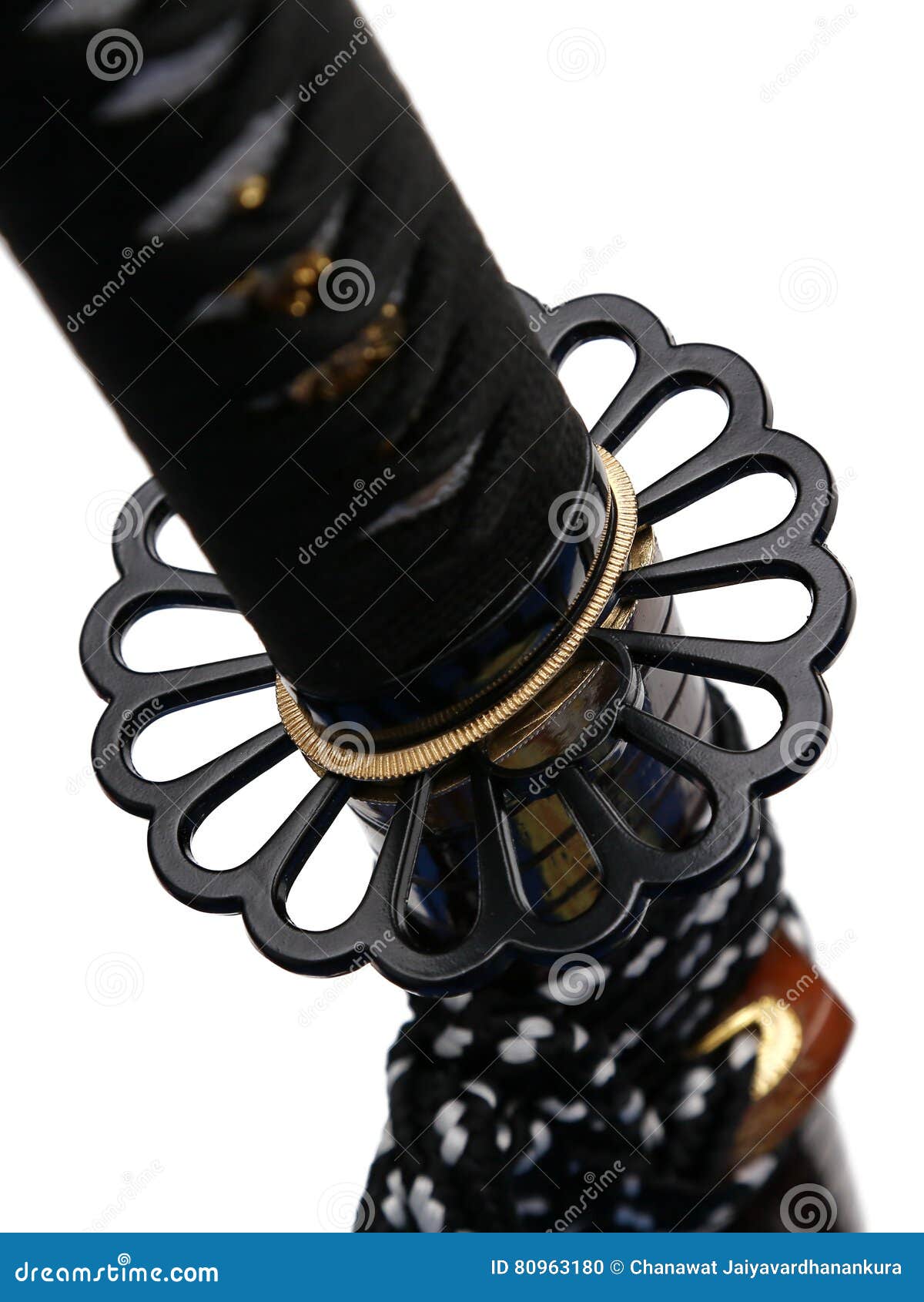 Tsuba : Hand Guard of Japanese Sword Stock Photo - Image of tanto ...