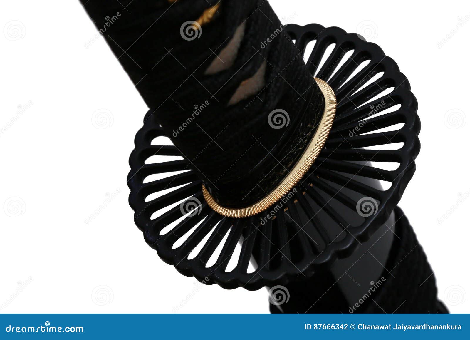 Tsuba : Hand Guard of Japanese Sword Stock Photo - Image of history ...