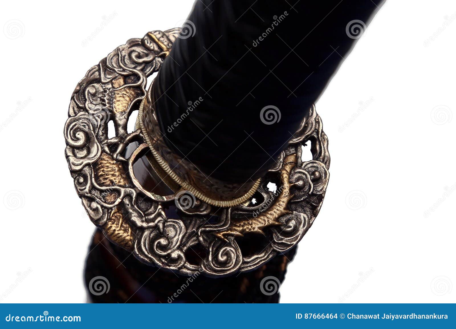 Tsuba : Hand Guard of Japanese Sword Stock Photo - Image of culture ...