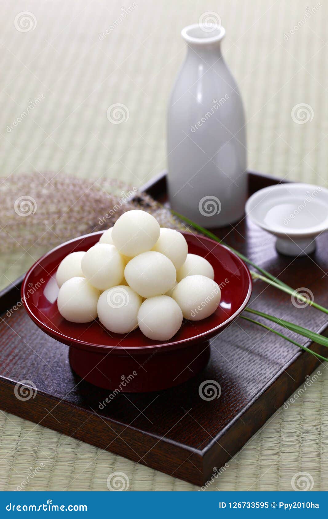 Tsukimi Dango, Traditional Japanese Rice Dumpling Stock Image - Image ...