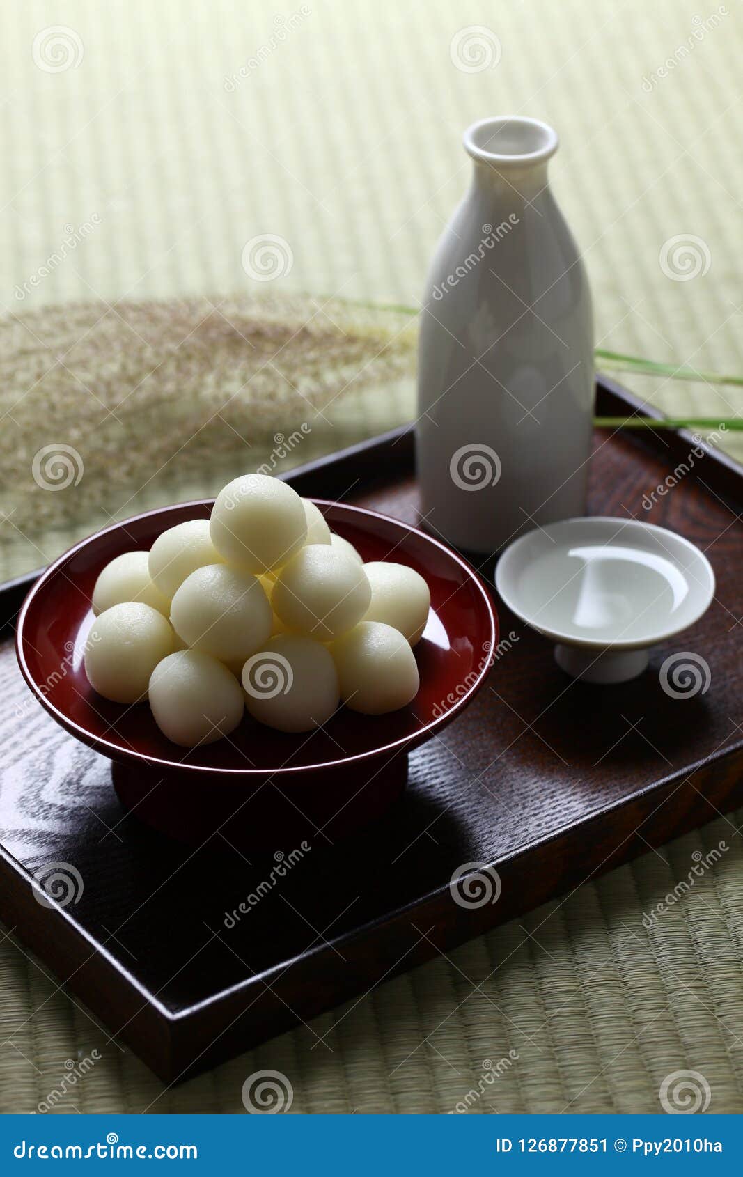 Tsukimi Dango, Traditional Japanese Rice Dumpling Stock Image - Image ...