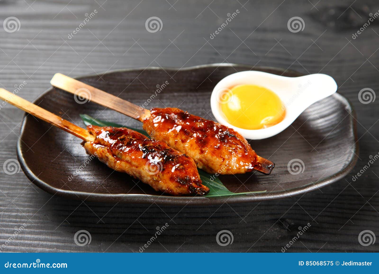 TSUKUNE Japanese Chicken Meatballs Stock Image - Image of yakitori ...