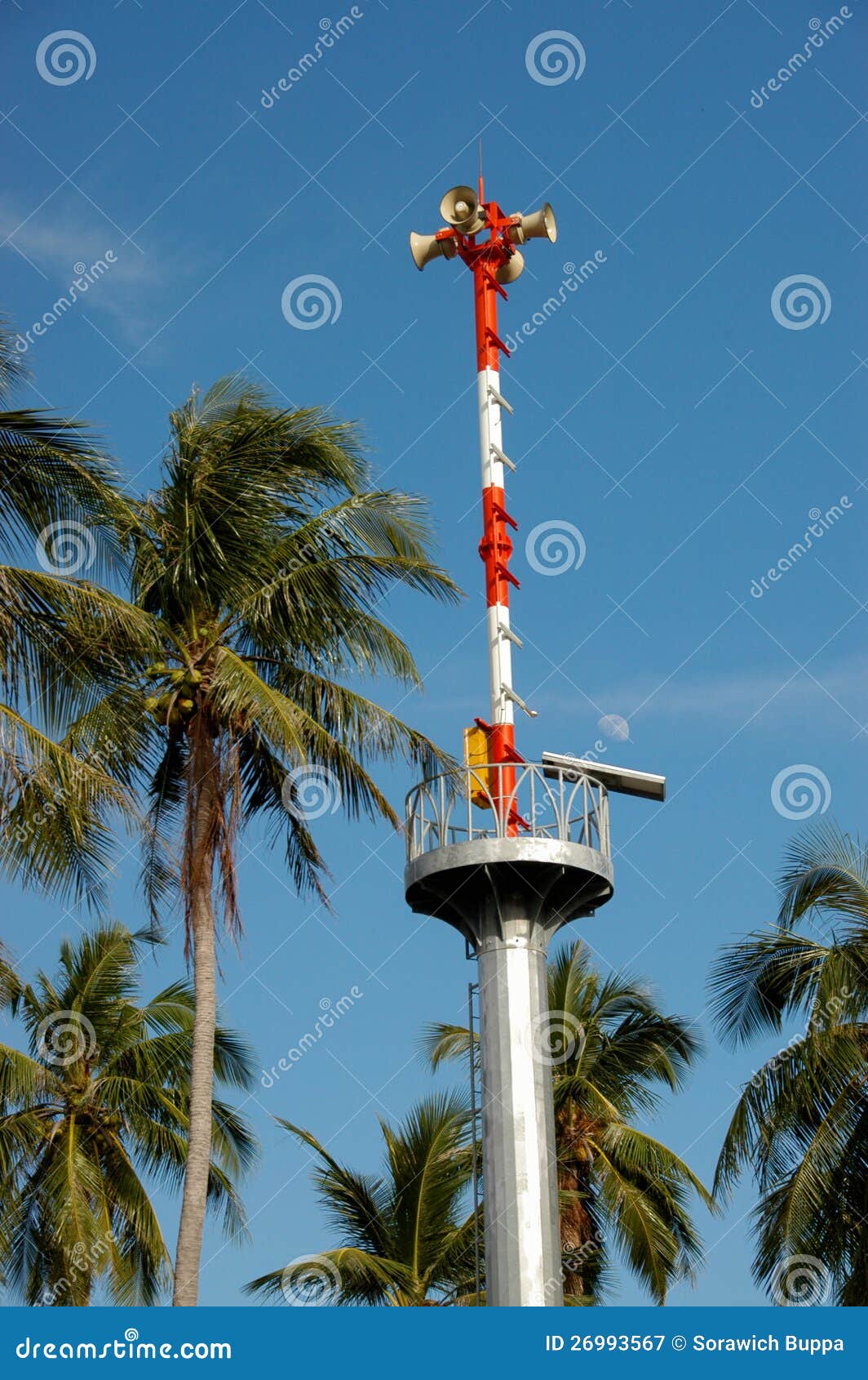 Tsunami Alert System Tower stock image. Image of public - 26993567