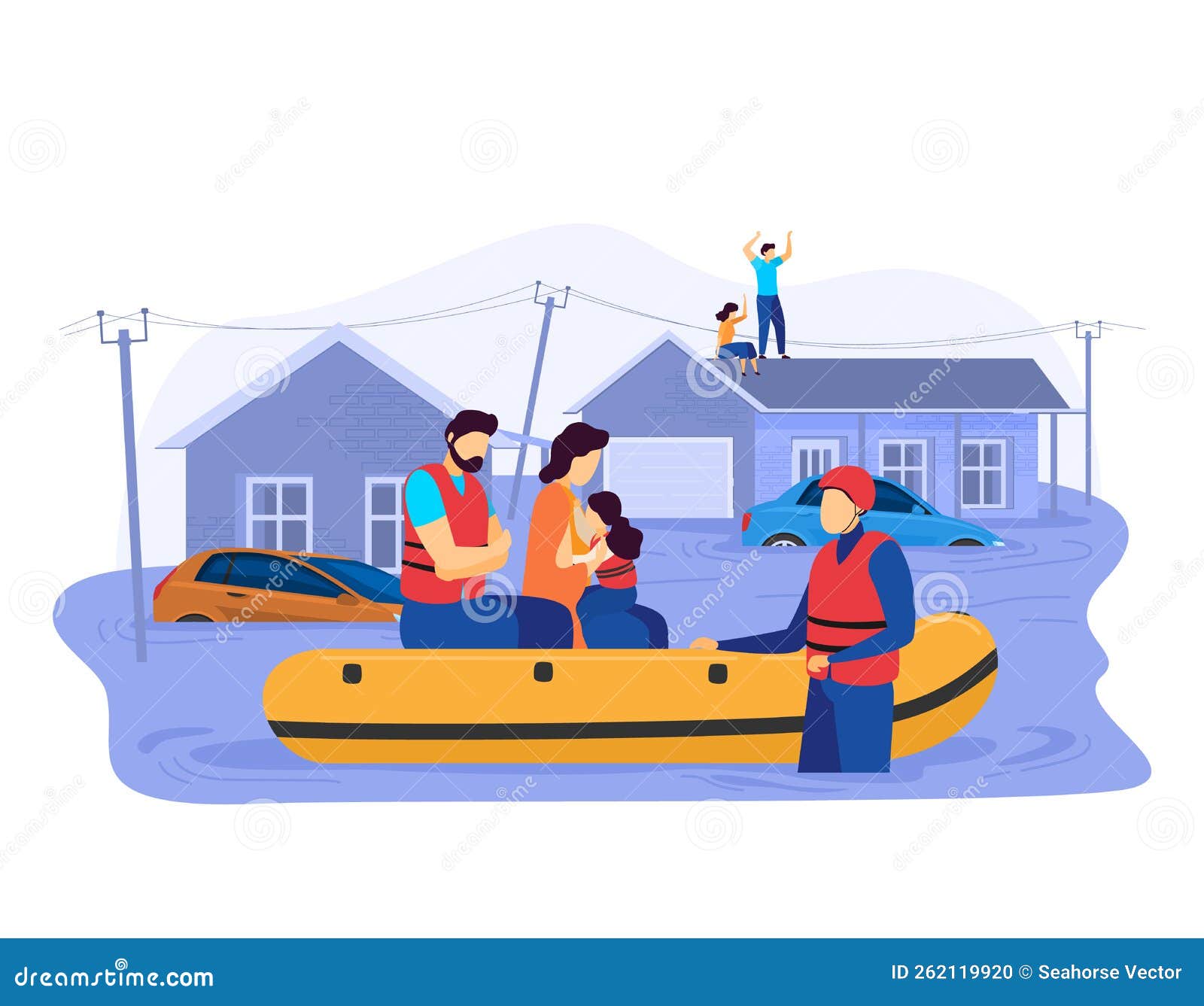 Flood Evacuation Route Symbol Royalty Free Stock Image 262514998