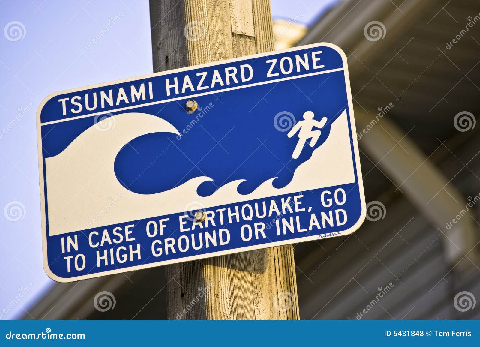 Tsunami Hazard Zone stock photo. Image of southern, hazard - 5431848