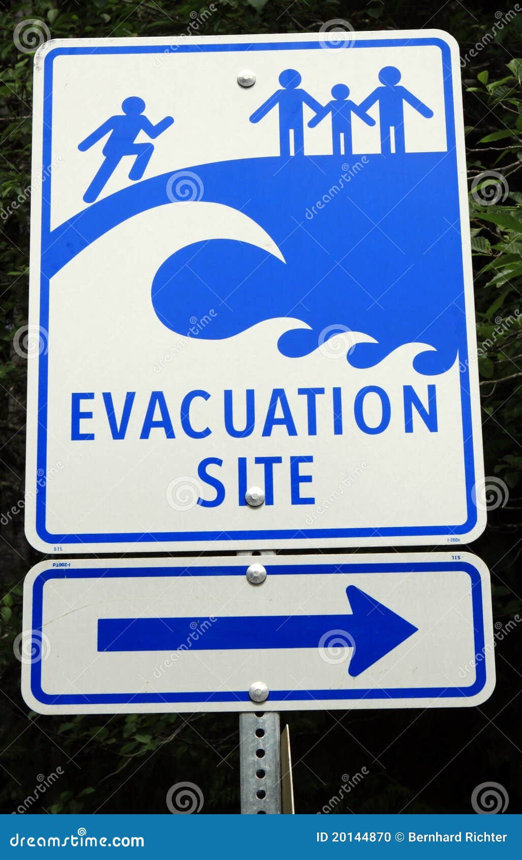 Tsunami hazard zone sign stock photo. Image of notice - 20144870