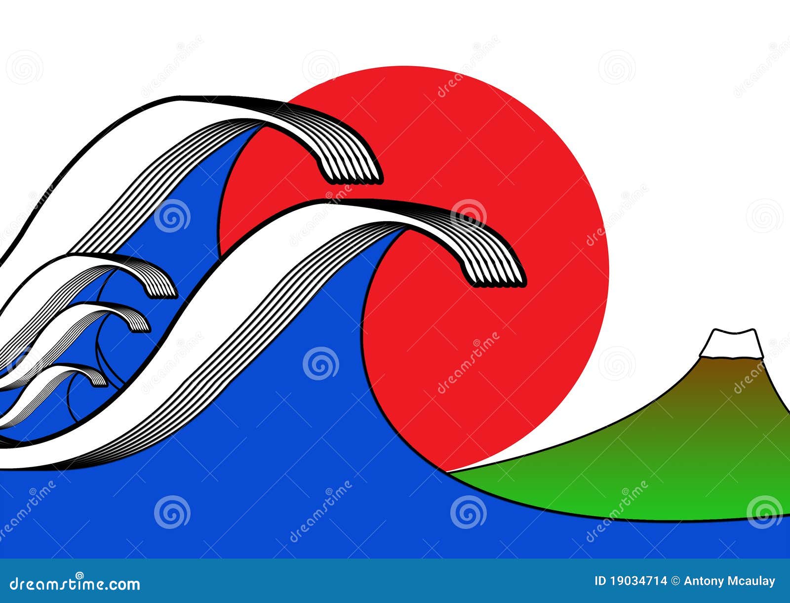 Tsunami Artwork Royalty-Free Cartoon | CartoonDealer.com #19034705