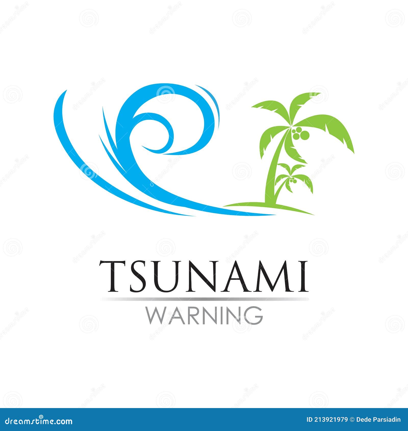 Tsunami Logo Design, Vector, Icon, Template Stock Vector - Illustration ...