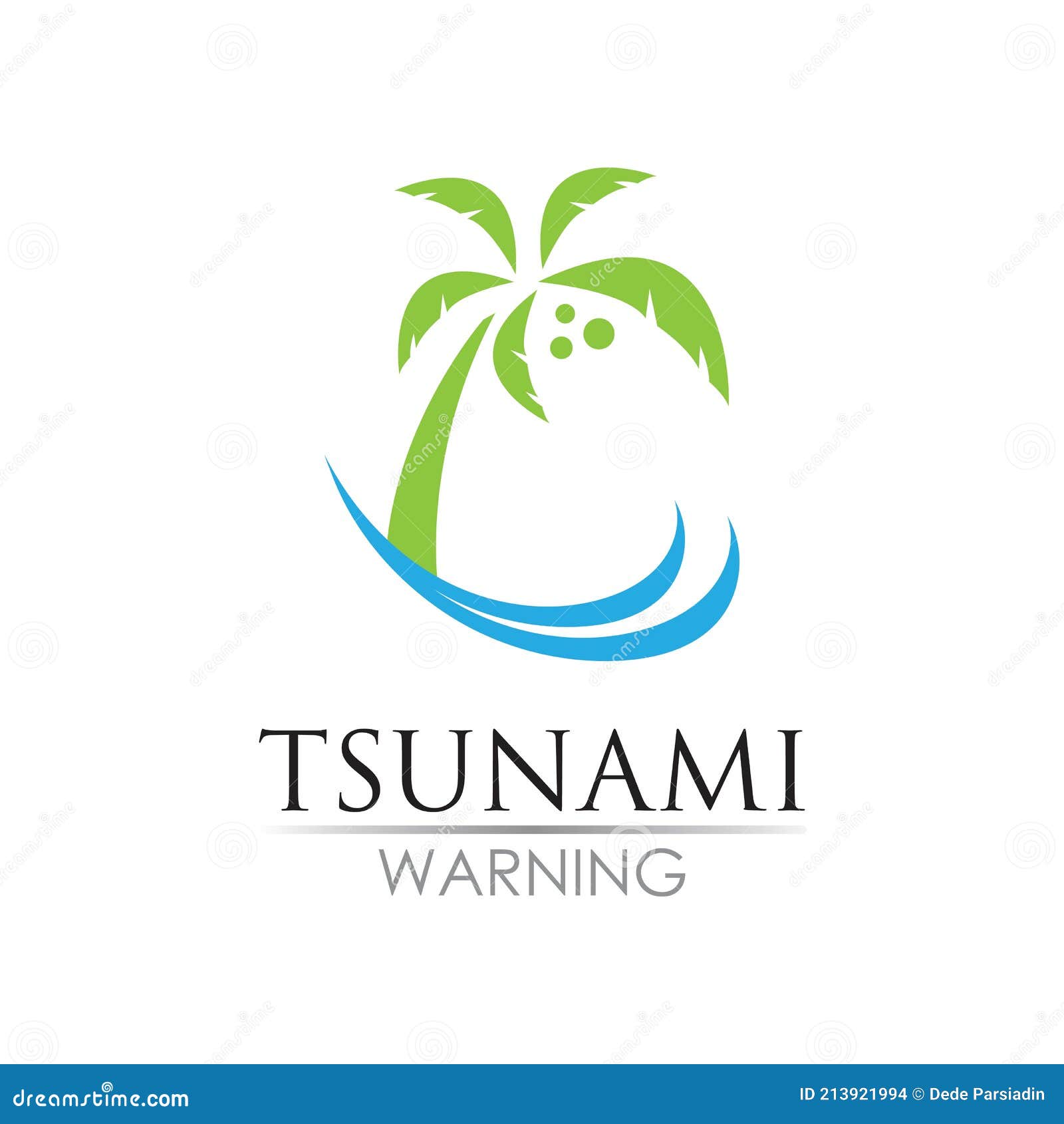 Tsunami Logo Design, Vector, Icon, Template Stock Vector - Illustration ...