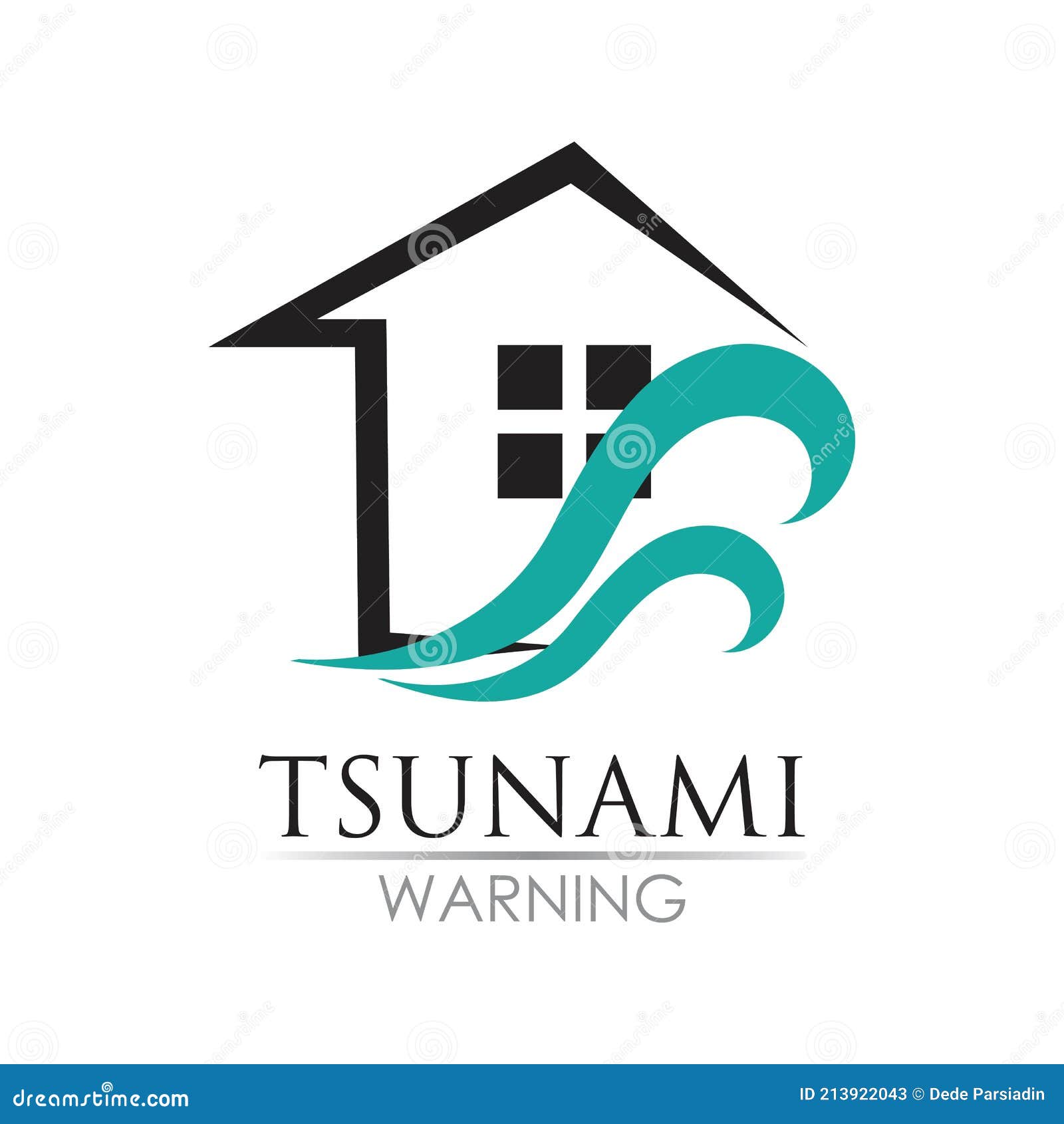 Tsunami Logo Design, Vector, Icon, Template Stock Vector - Illustration ...