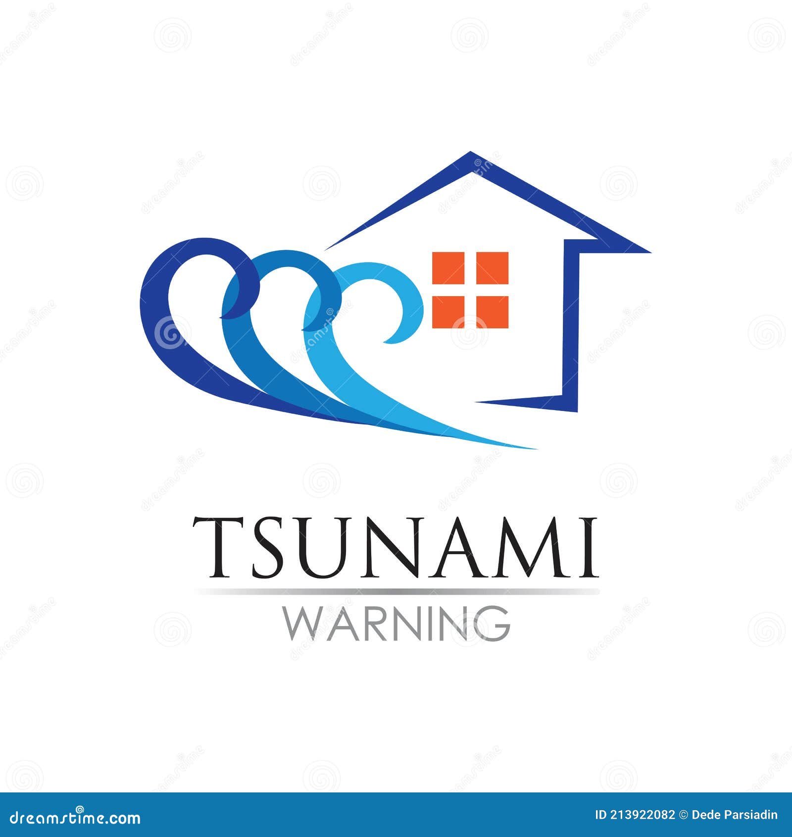 Tsunami Logo Design, Vector, Icon, Template Stock Vector - Illustration ...